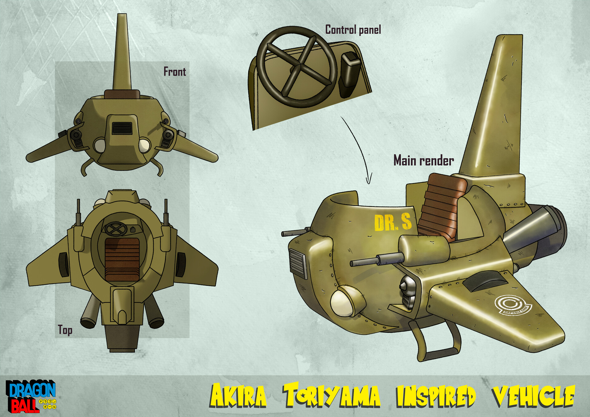 ArtStation - Akira Toriyama-inspired hovercar