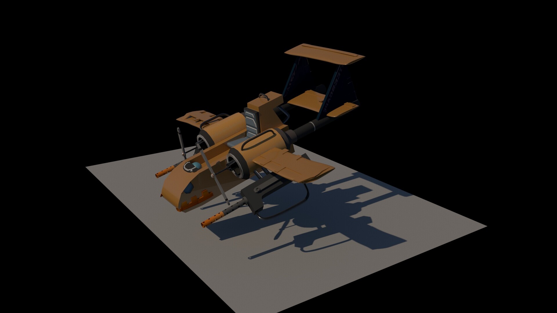 ArtStation - stylized plane glider model