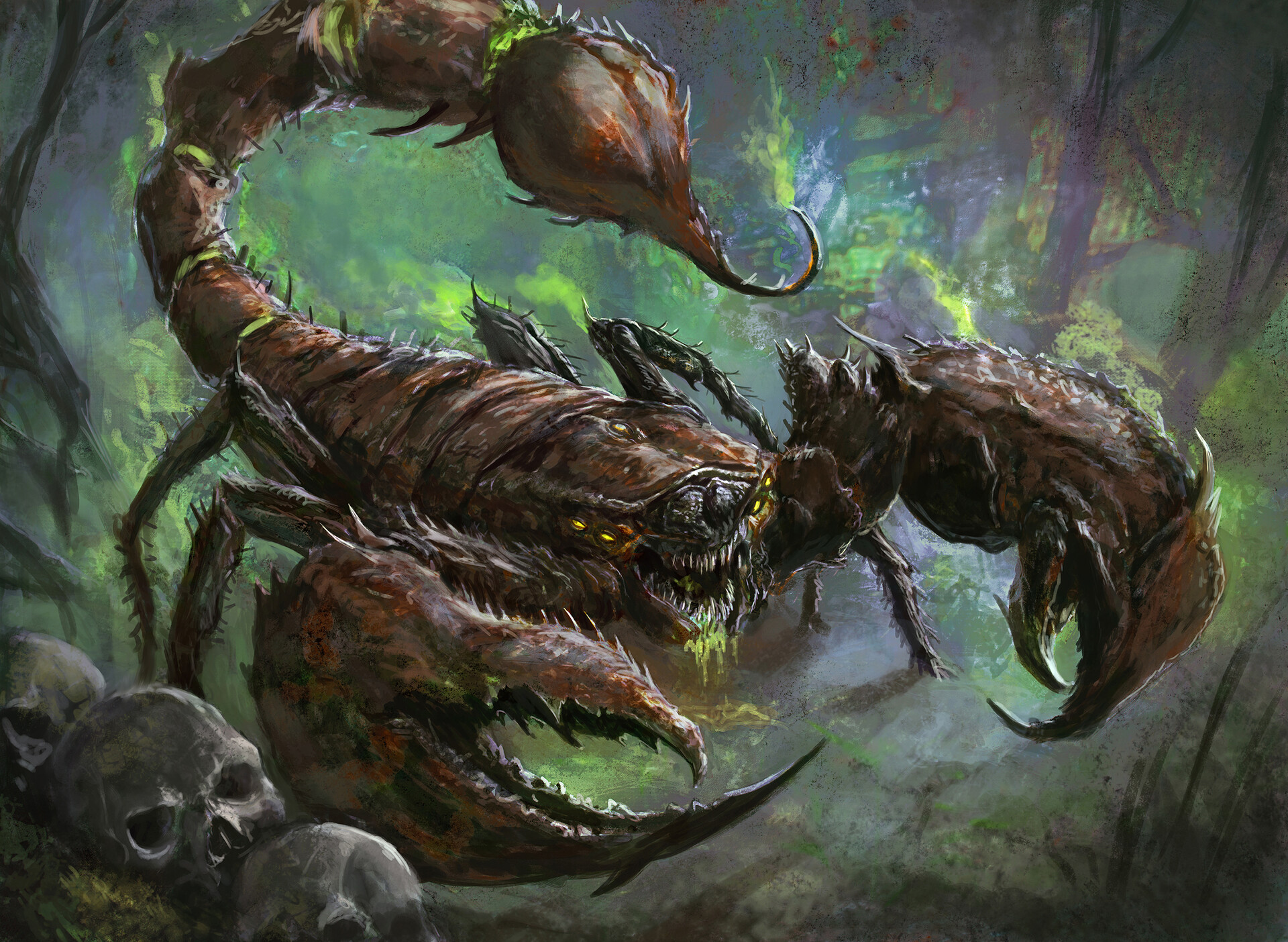 ArtStation - Toxic Scorpion MTG card redesign