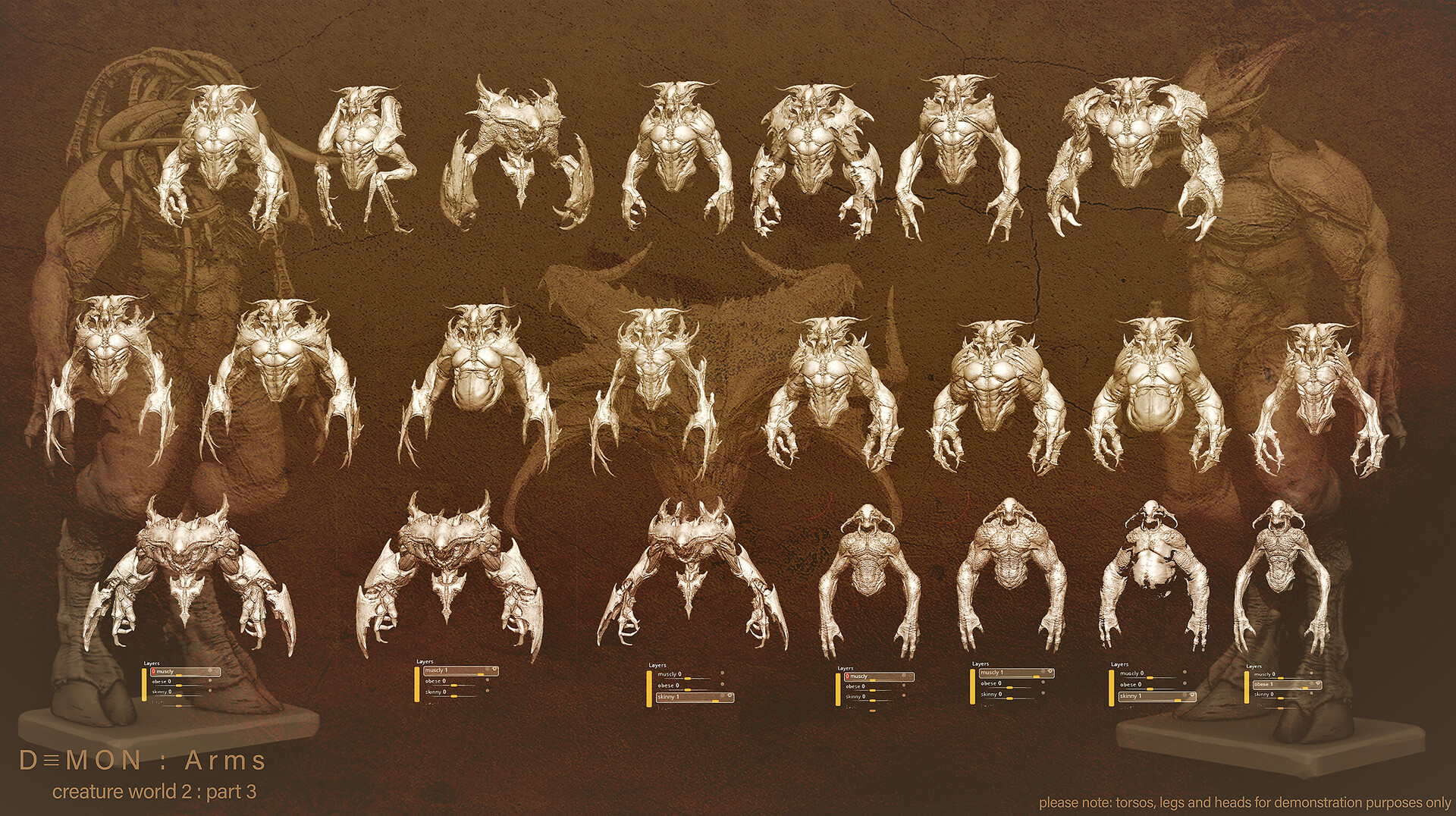 Bernhard van der Horst 3D Artist - DEMON part 3 - Arms