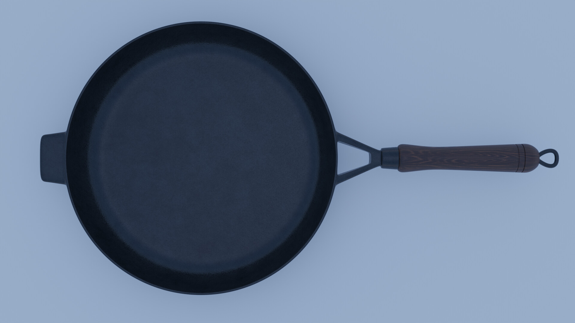 Sakha-rusty - Cast Iron Frying Pan with Wooden Handle