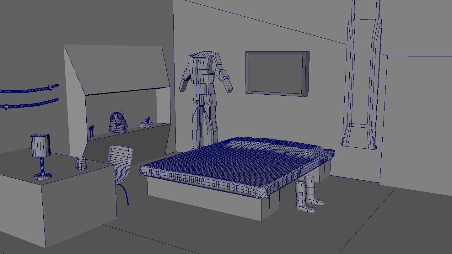 Amin Farid - 3D Room in Maya