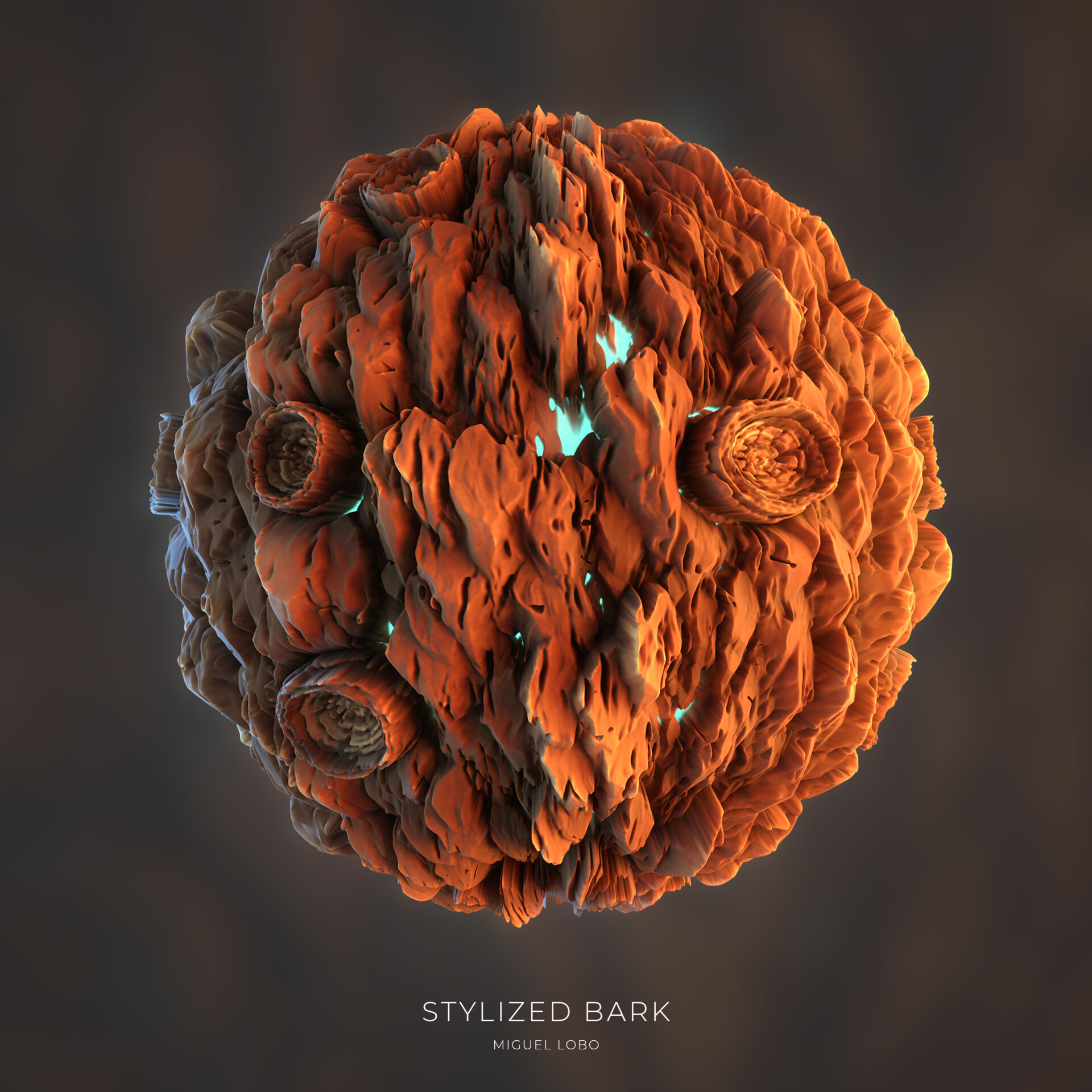 ArtStation - Stylized Bark Texture