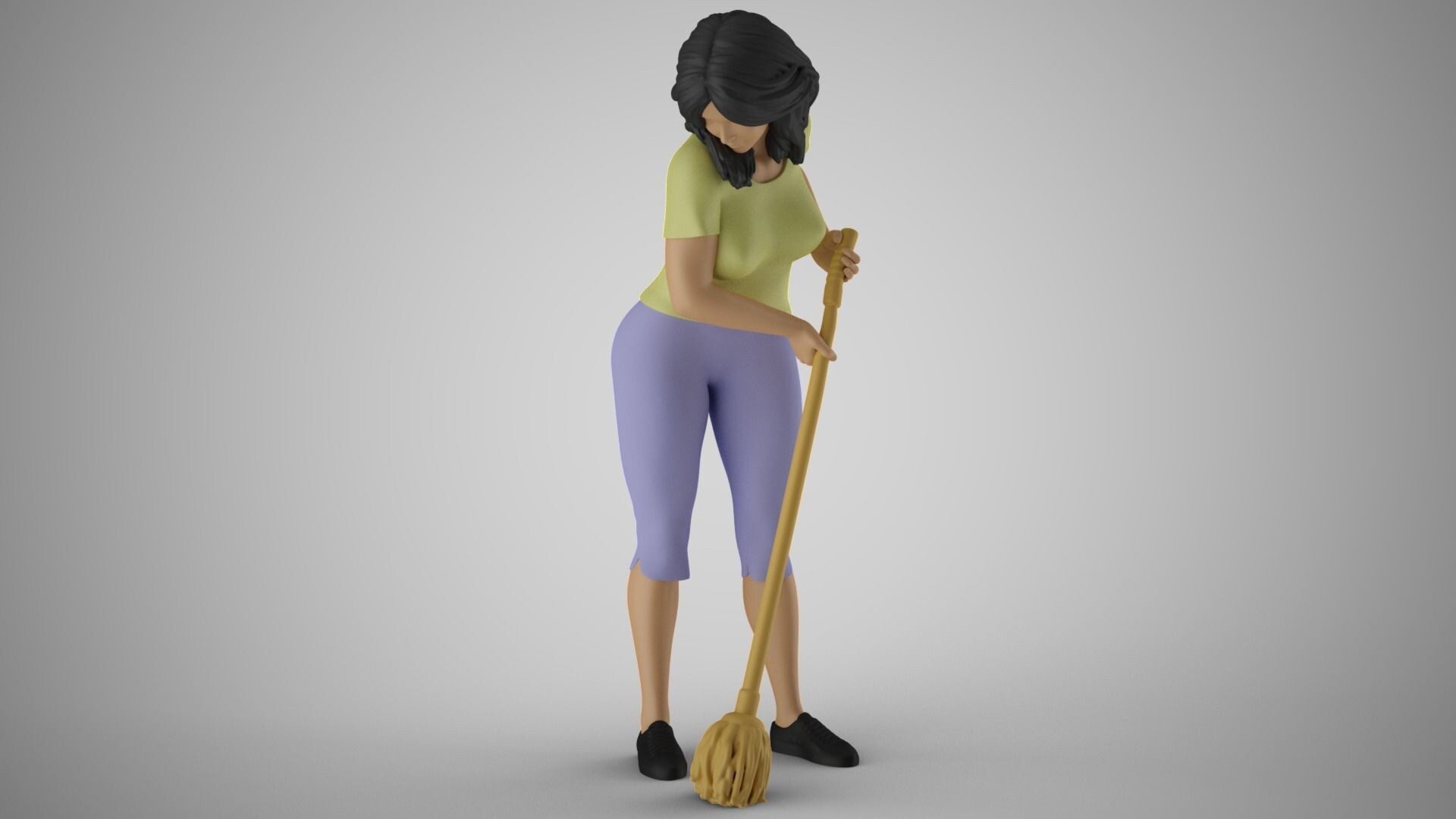 ArtStation - Cleaning Staff 3D Print Model