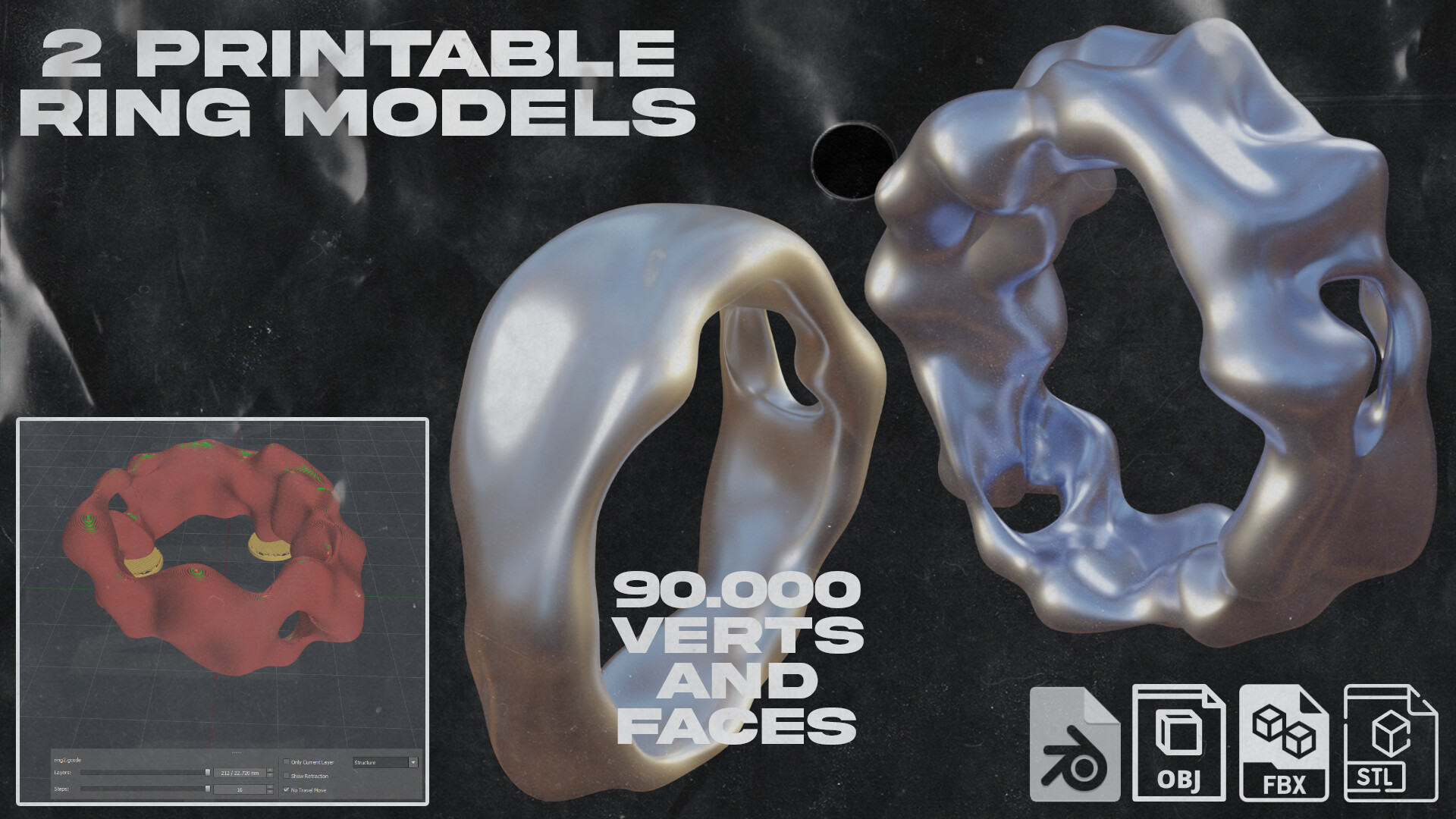 ArtStation - Printable Ring Models