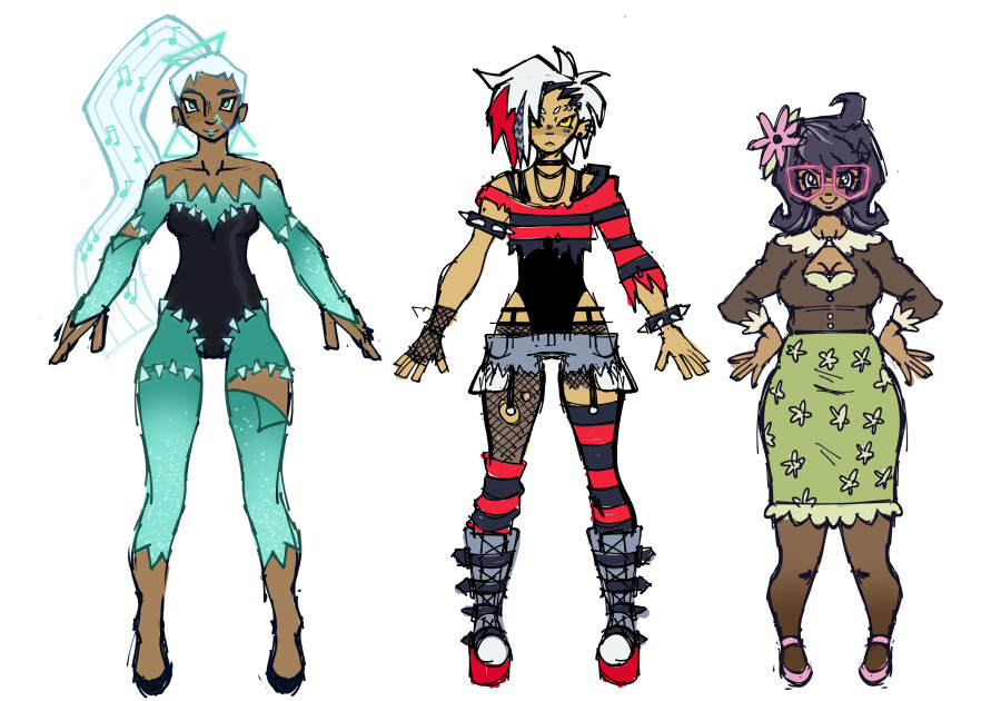 Leigh M. - UI & Character Design Concepts - SMASH HIT