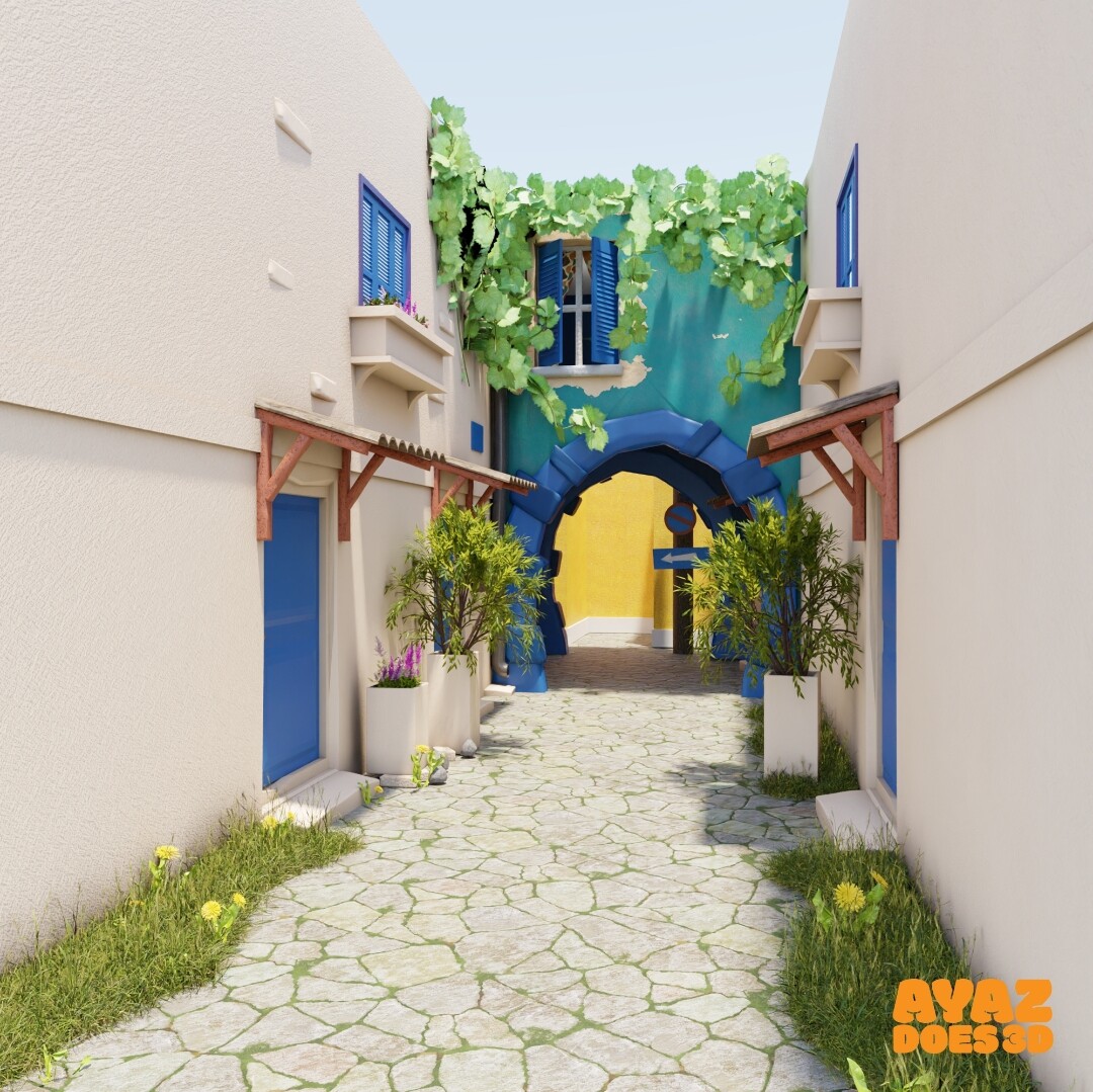 ArtStation - Blue street