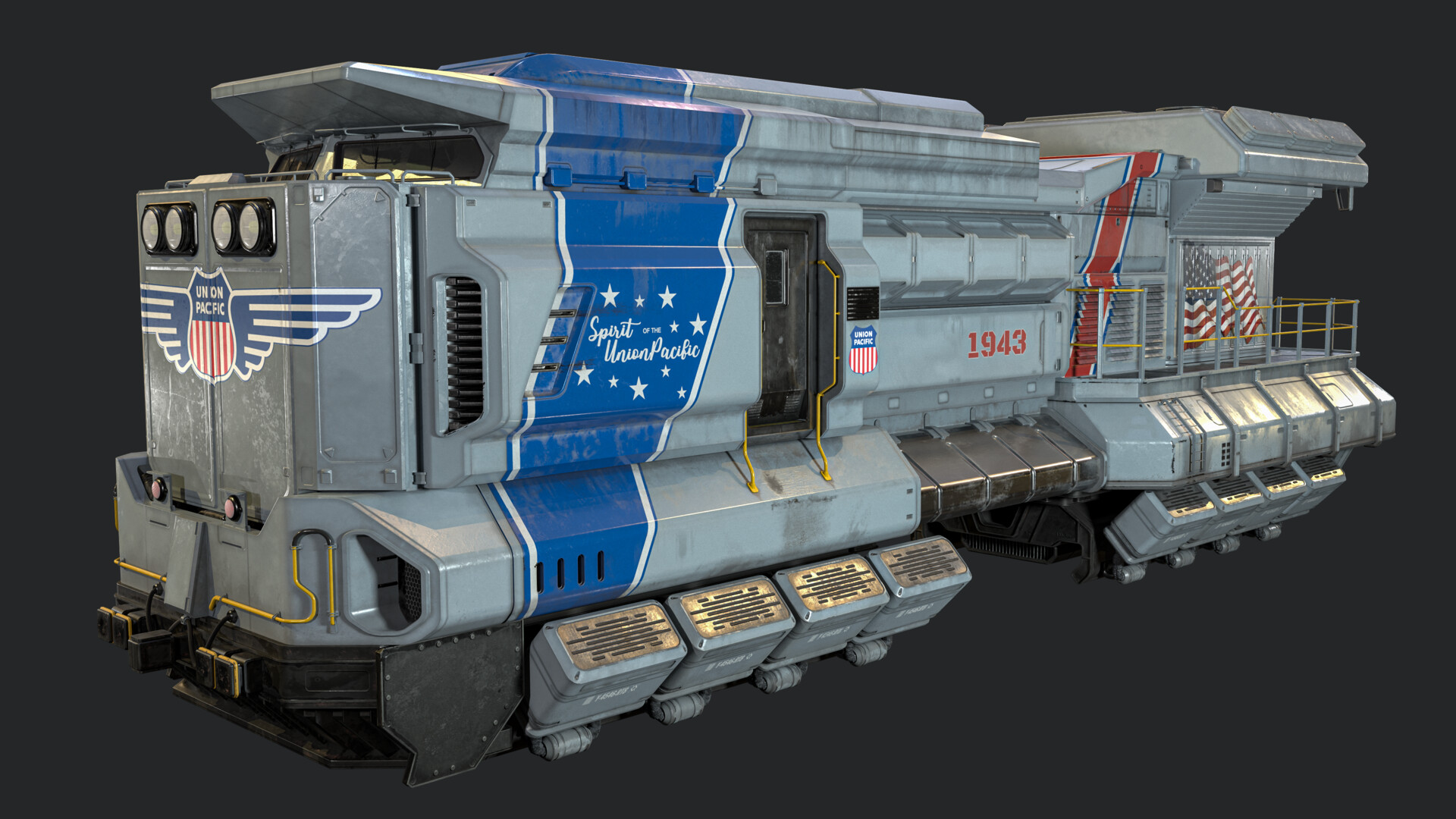ArtStation - Spirit of the Union Pacific - Futuristic locomotive