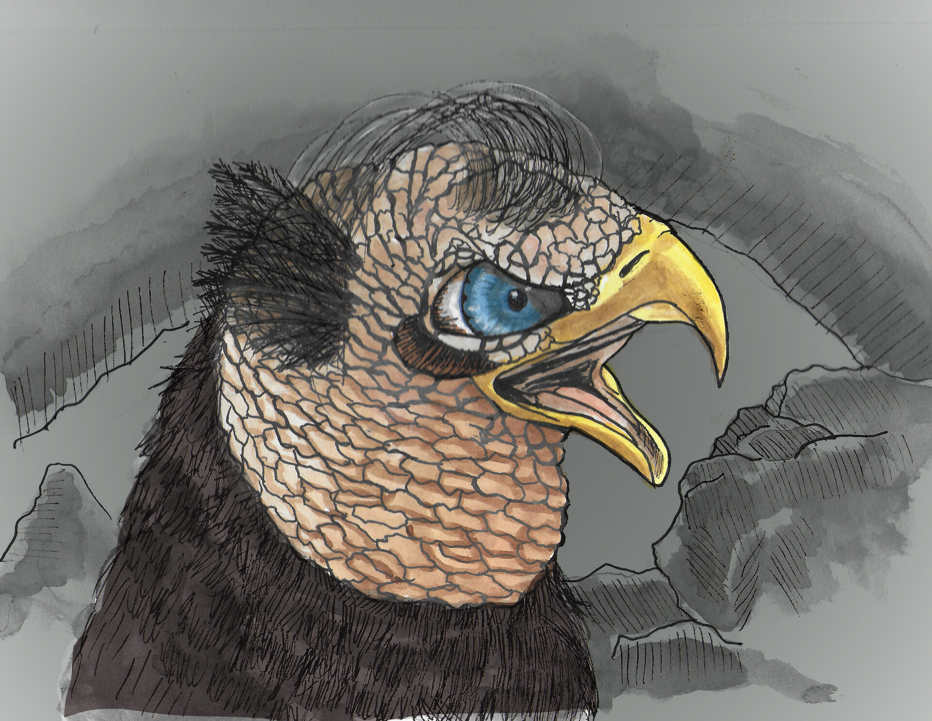 ArtStation - Inktober 2022 - day 11 - eagle