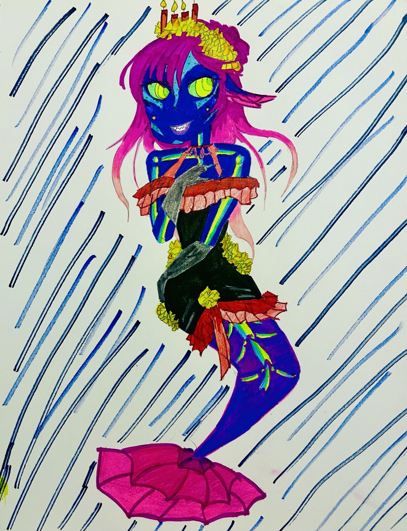 ArtStation - Day of the dead mermaid