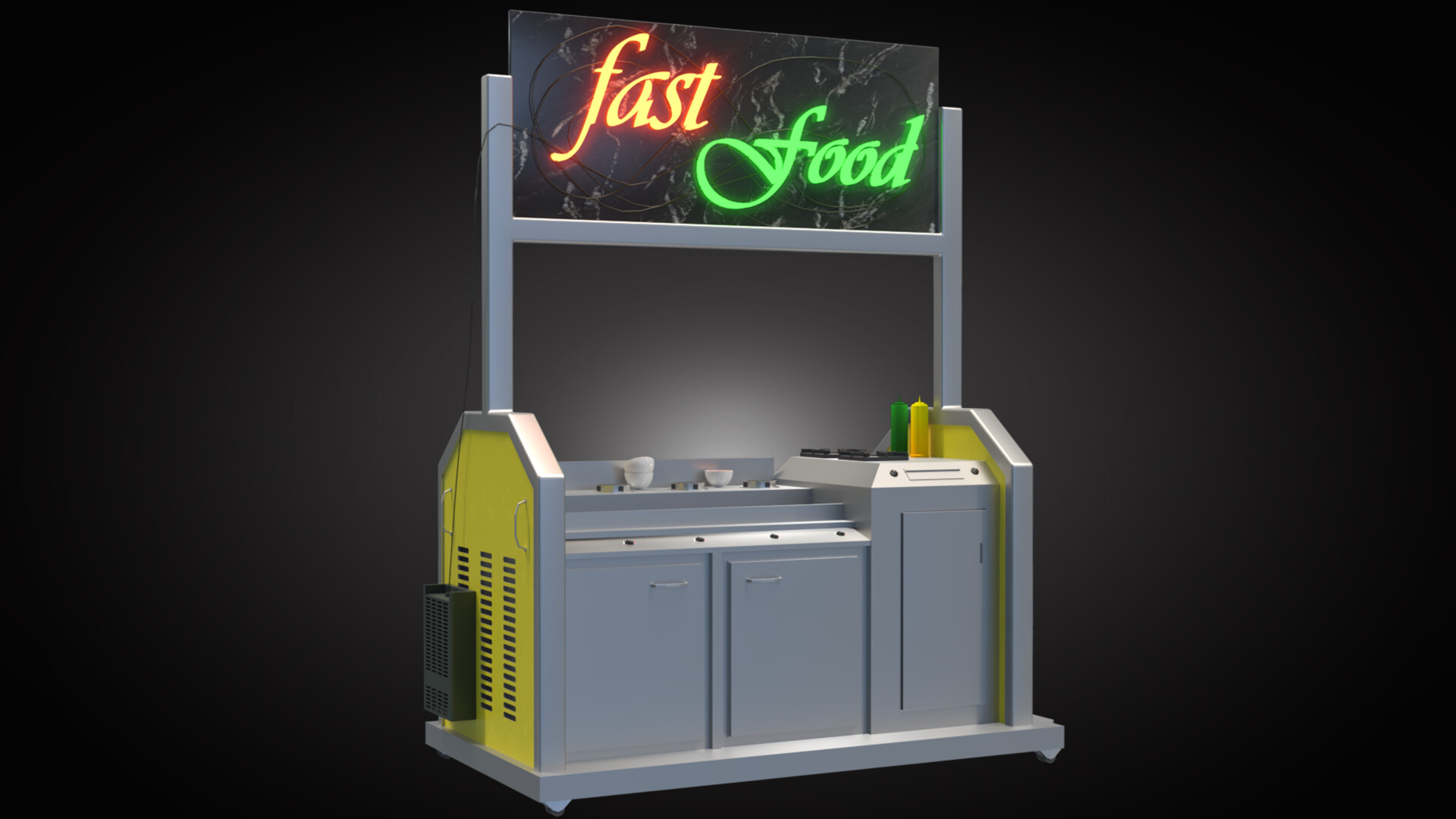 ArtStation - Fast Food Stall