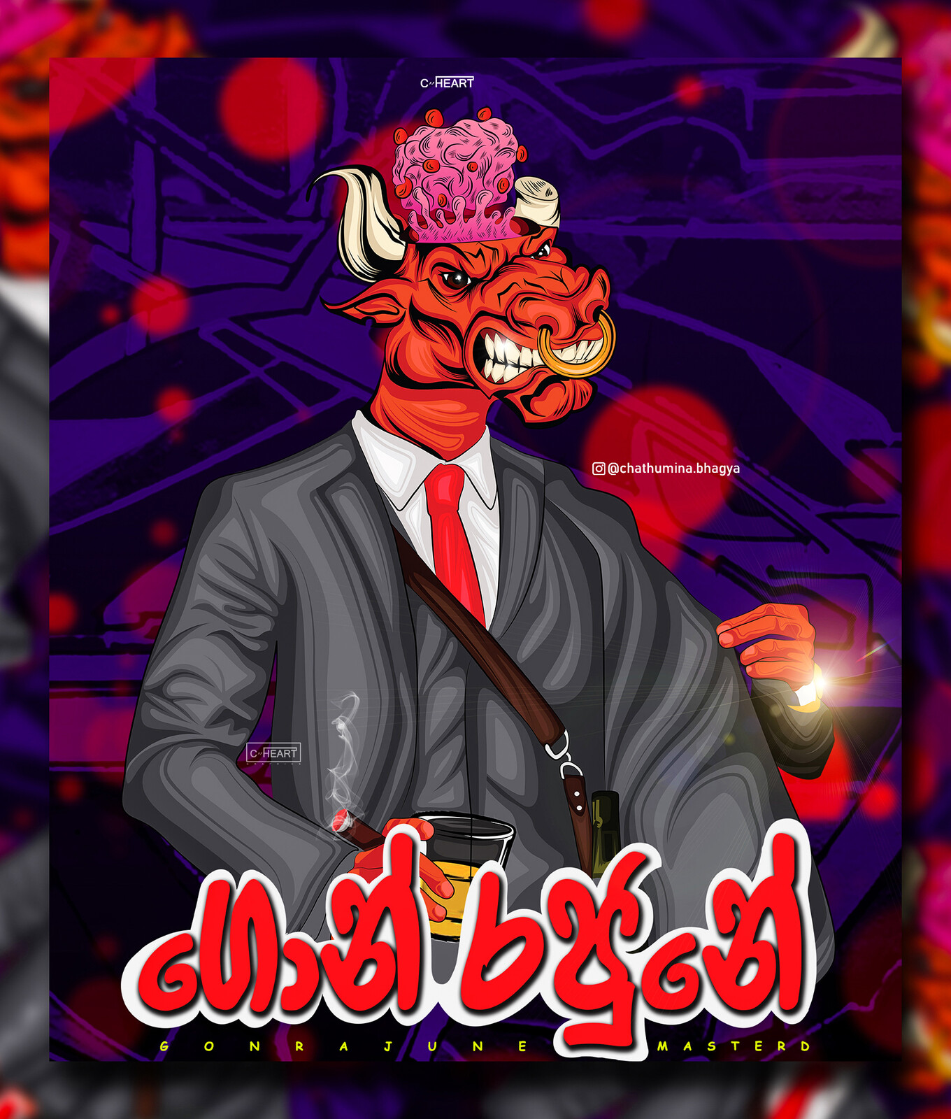 Chathumina Bhagya - Fanmade cover art for Master D new rap