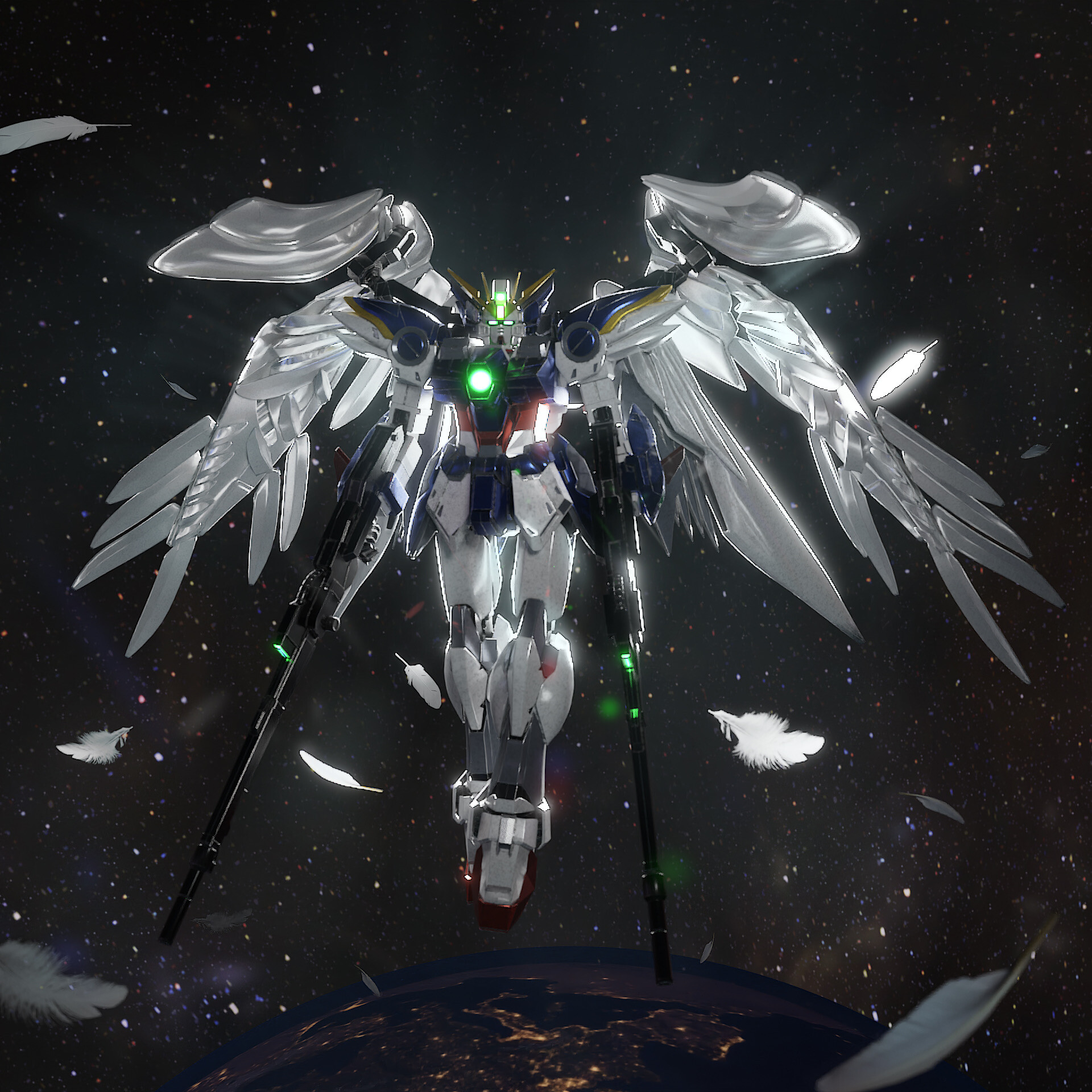 ArtStation - XXXG-00W0 Wing Gundam Zero