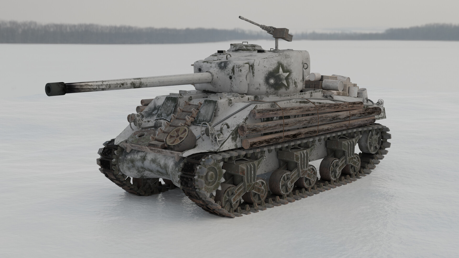 ArtStation - M4 Sherman (Winter Environment)