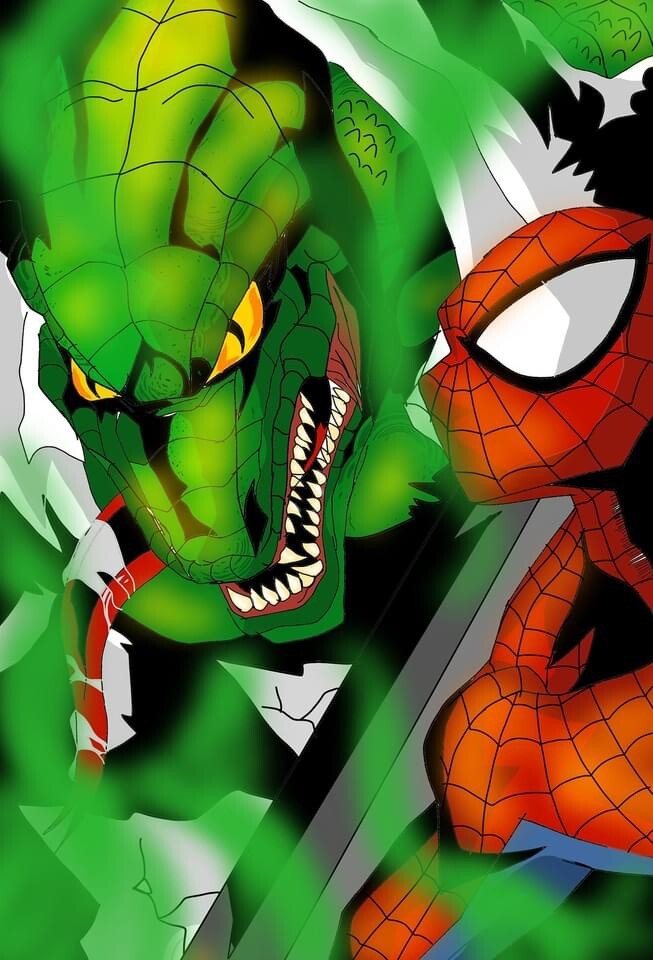 ArtStation - Spider-Man vs lizard