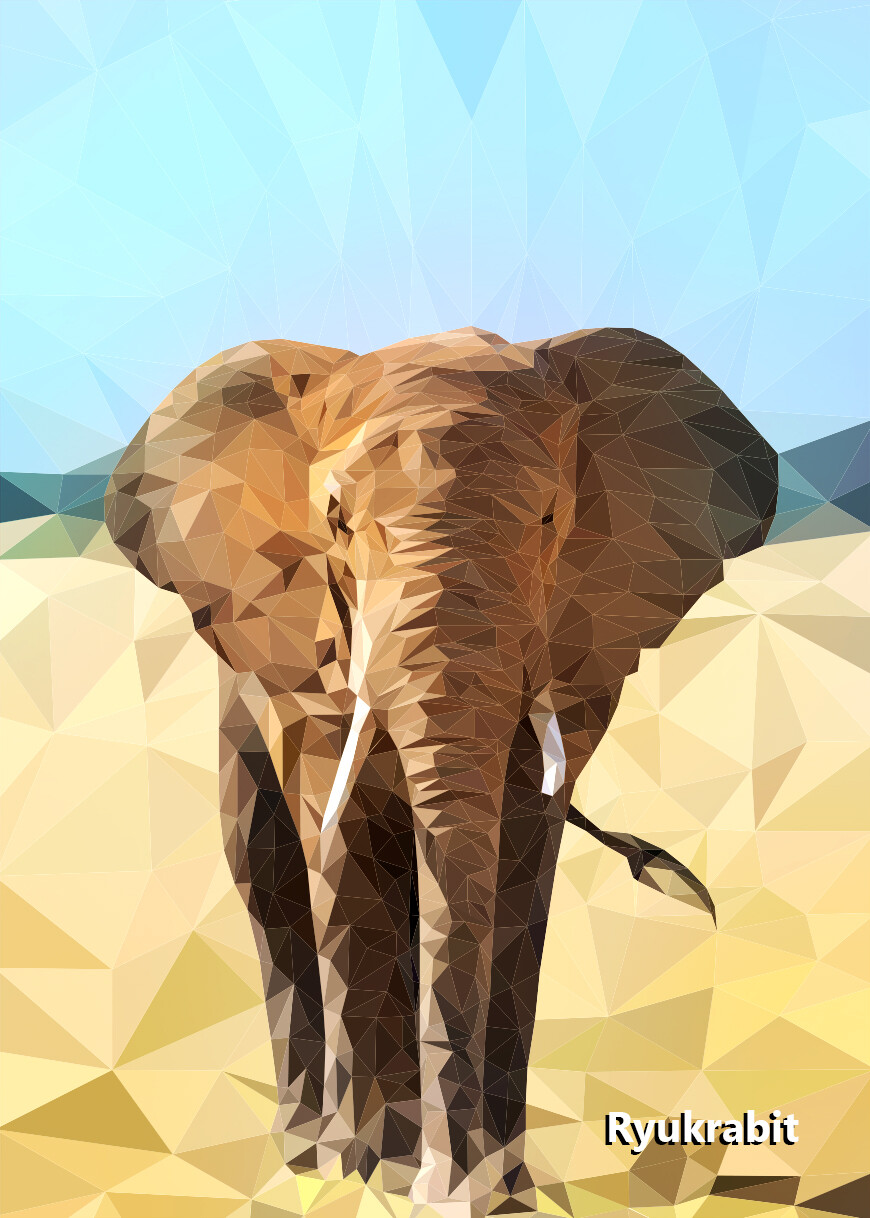 ArtStation - elephant low poly