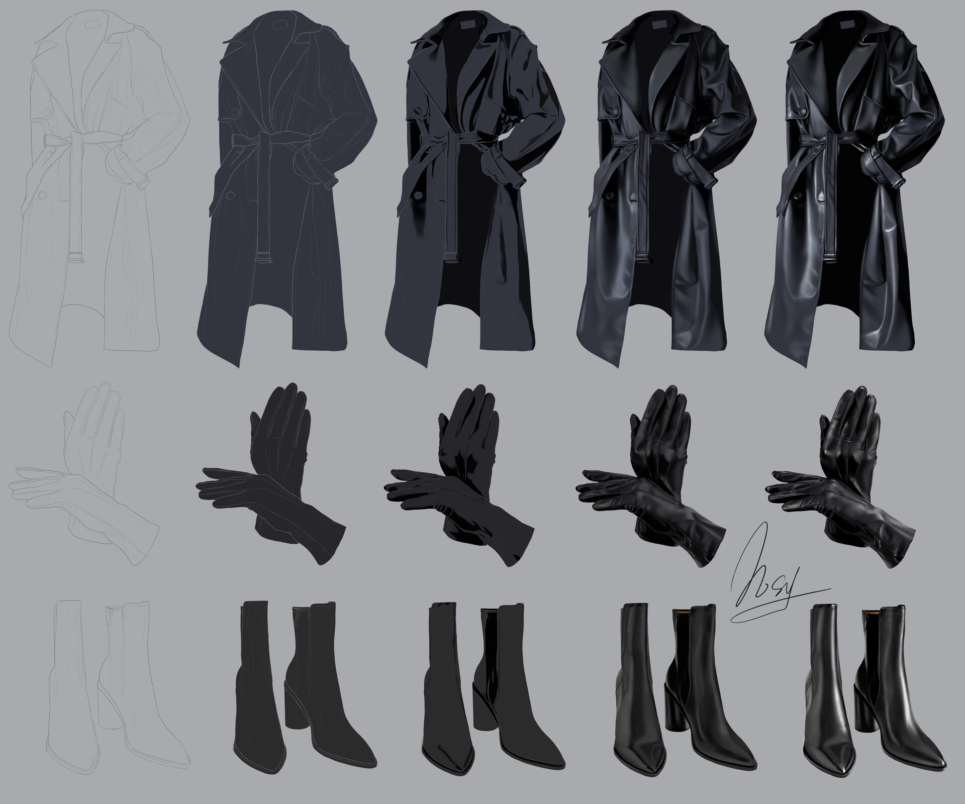 how to draw leather tutorial