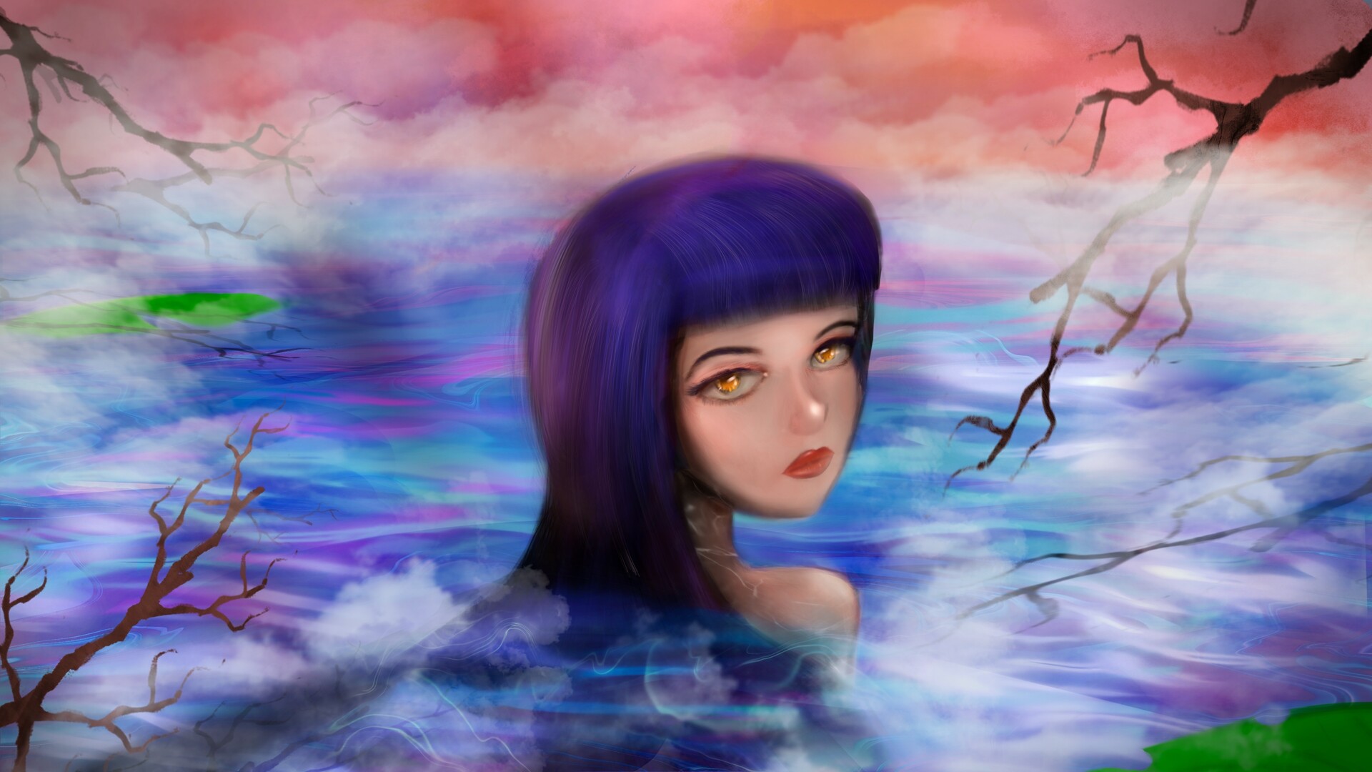 ArtStation - Girl in Foggy Waters