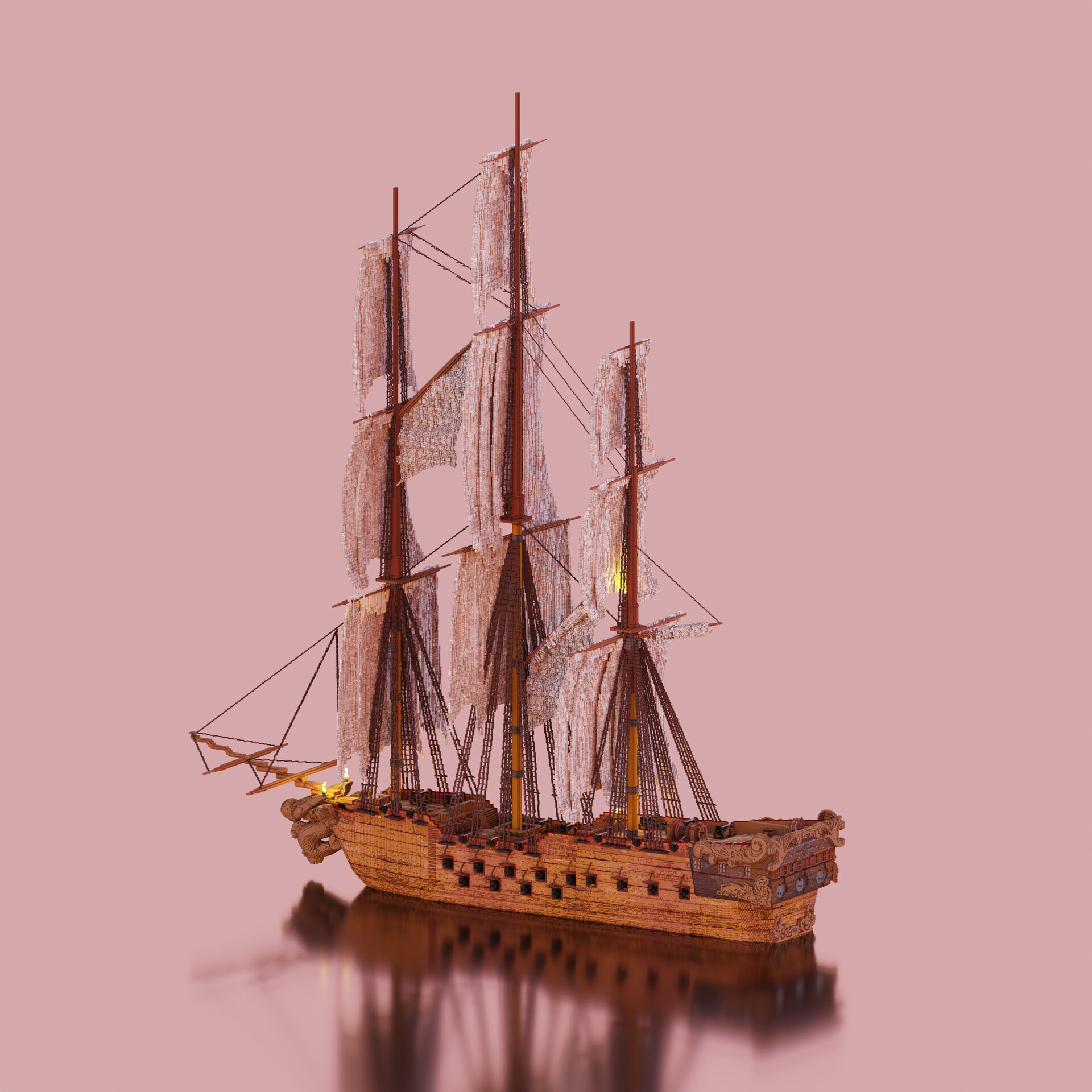 ArtStation - Voxel Ship