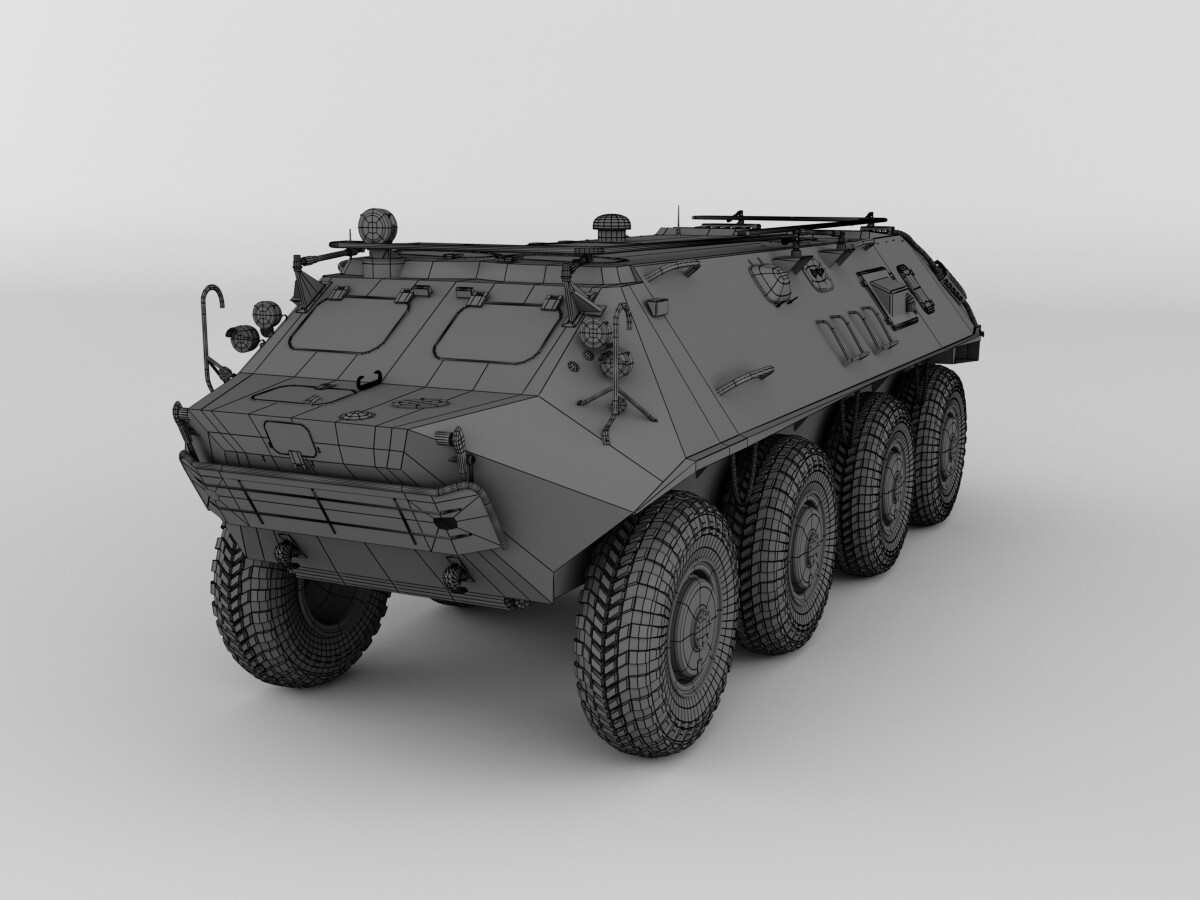 ArtStation - Vehicle modeling (BTR-60)