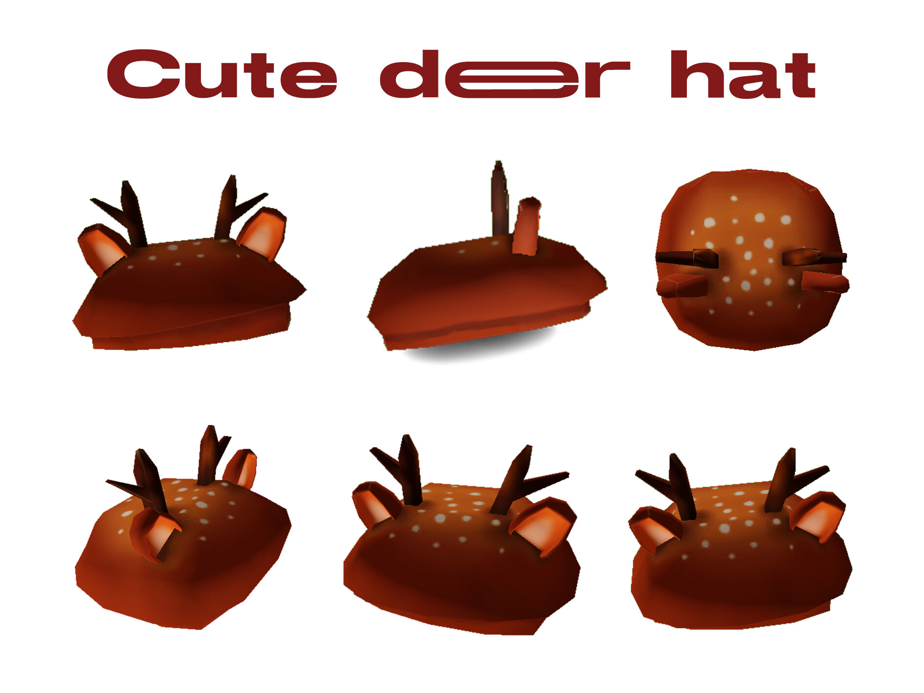 ArtStation - Cute deer hat -roblox