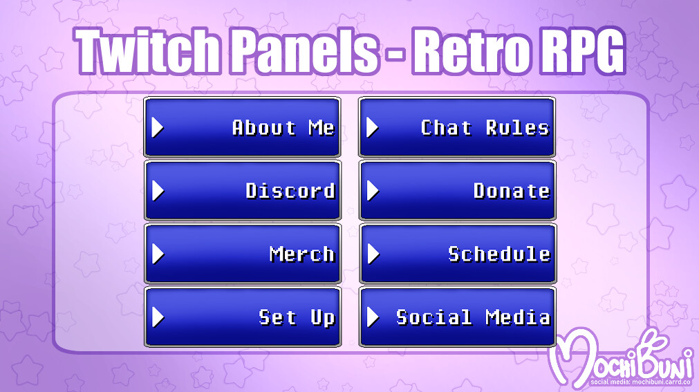 ArtStation - Twitch Panels - Retro RPG Panels