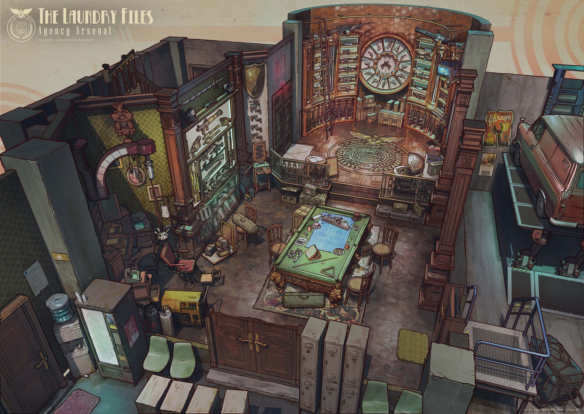 ArtStation - The Laundry Files - Agency Armory Cutaway