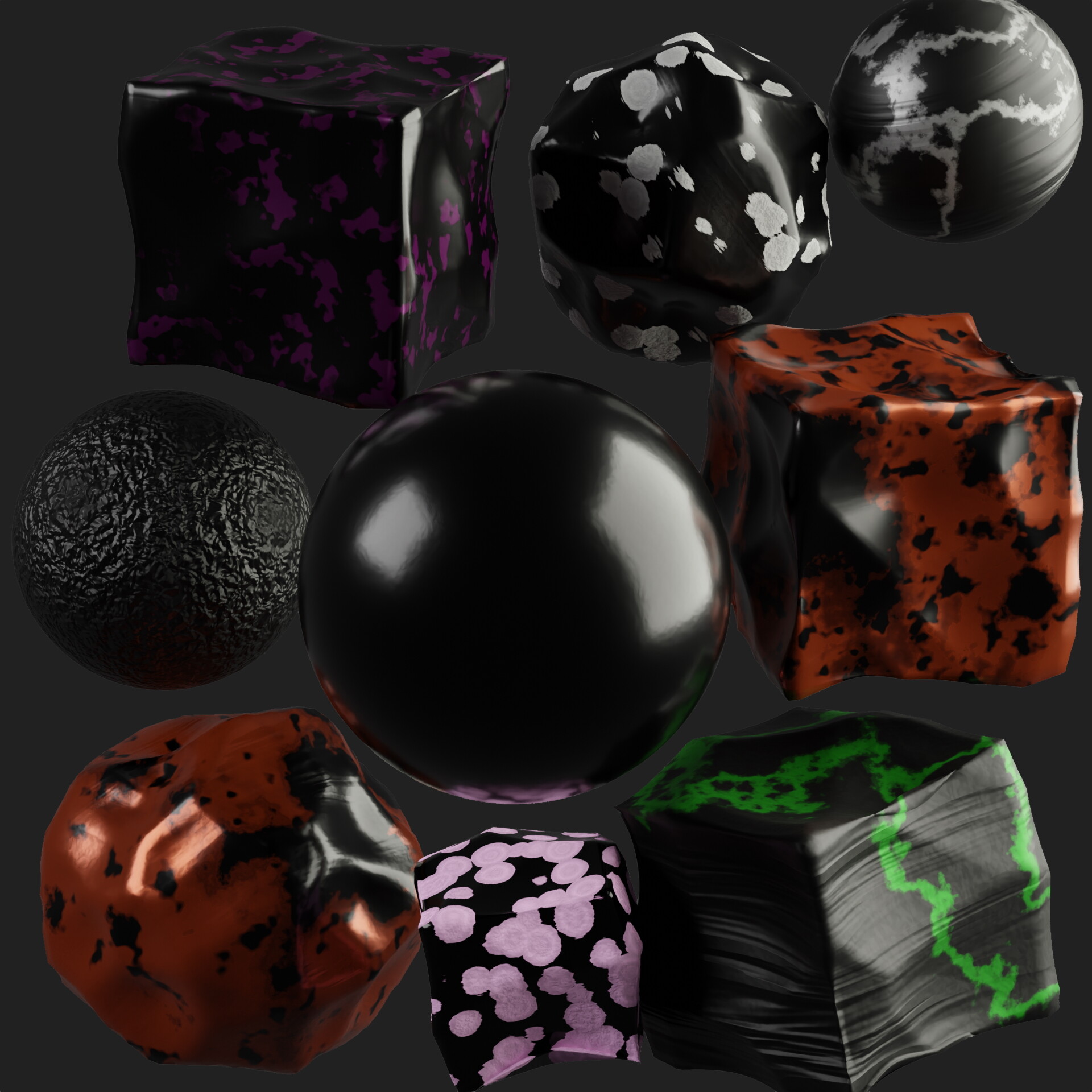ArtStation - Procedural customisable obsidian texture.