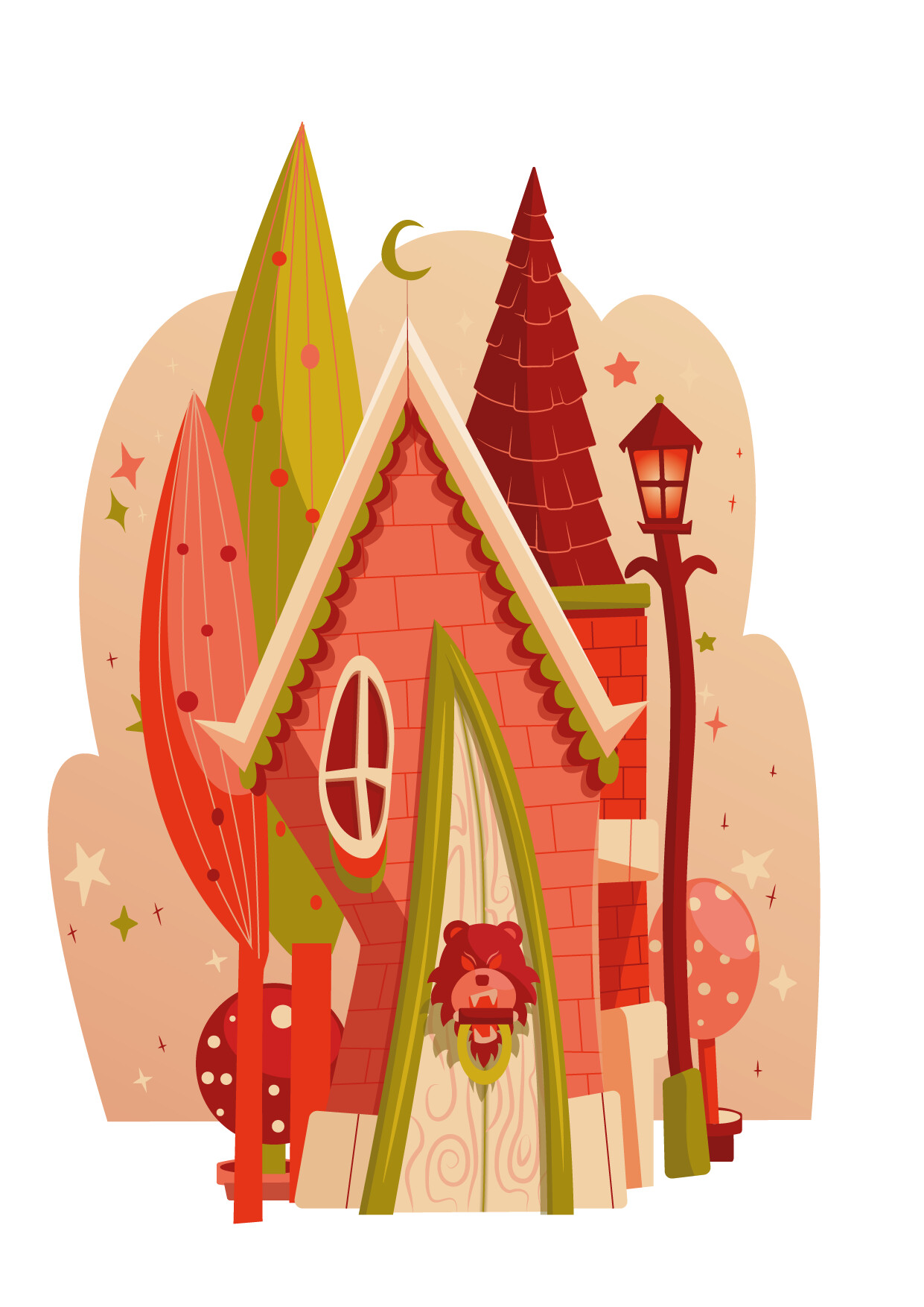 ArtStation - Enchanted house with ginger bread feelings