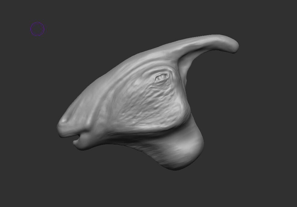 ArtStation - Quick Parasaur Head Sculpt.