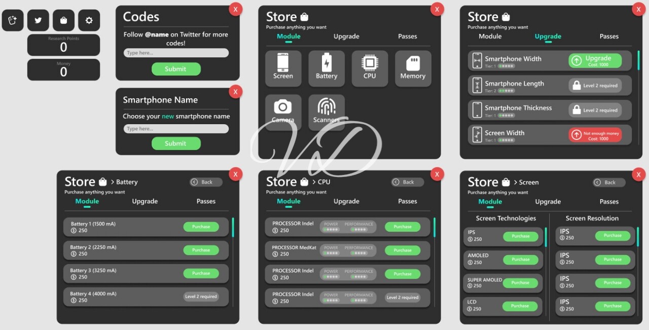 ArtStation - Black (Gray) UI
