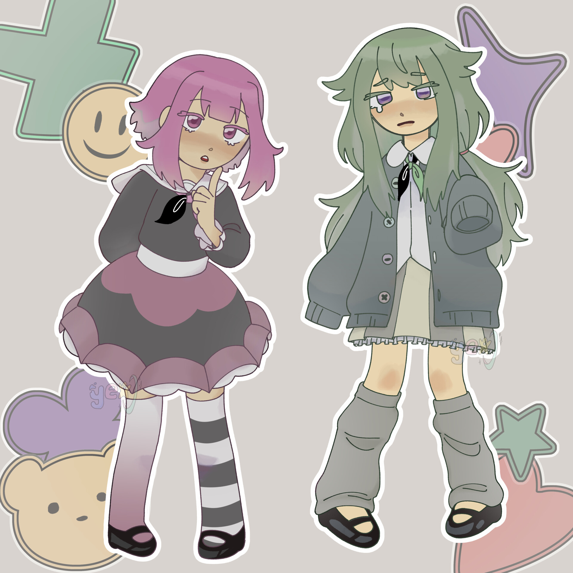 ArtStation - Emu and Nene (pjsekai swap AU)