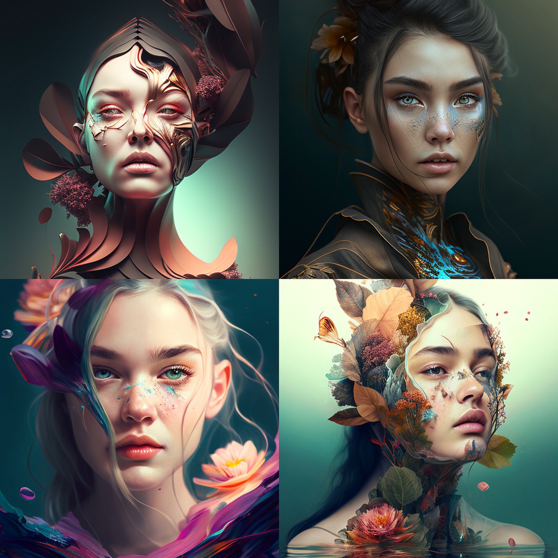 Brecht Corbeel - Midjourney batch 1 // Celestial mirror aesthetology photorealistic surrealism