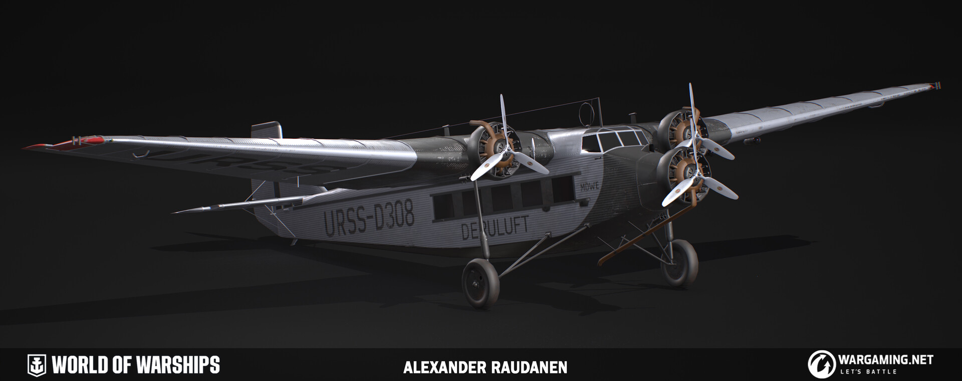 Alexander Raudanen - 3D Game ready model "Tupolev ANT-9"