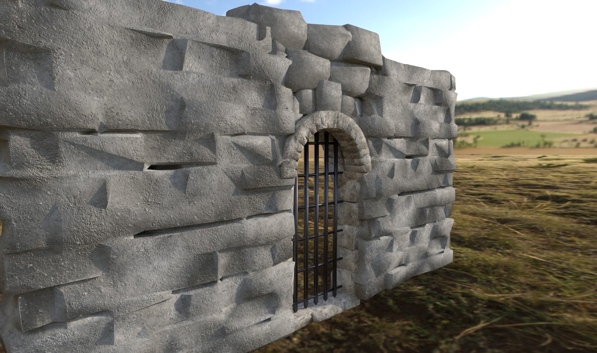 ArtStation - Learning 3D modeling and texturing: Medieval gate