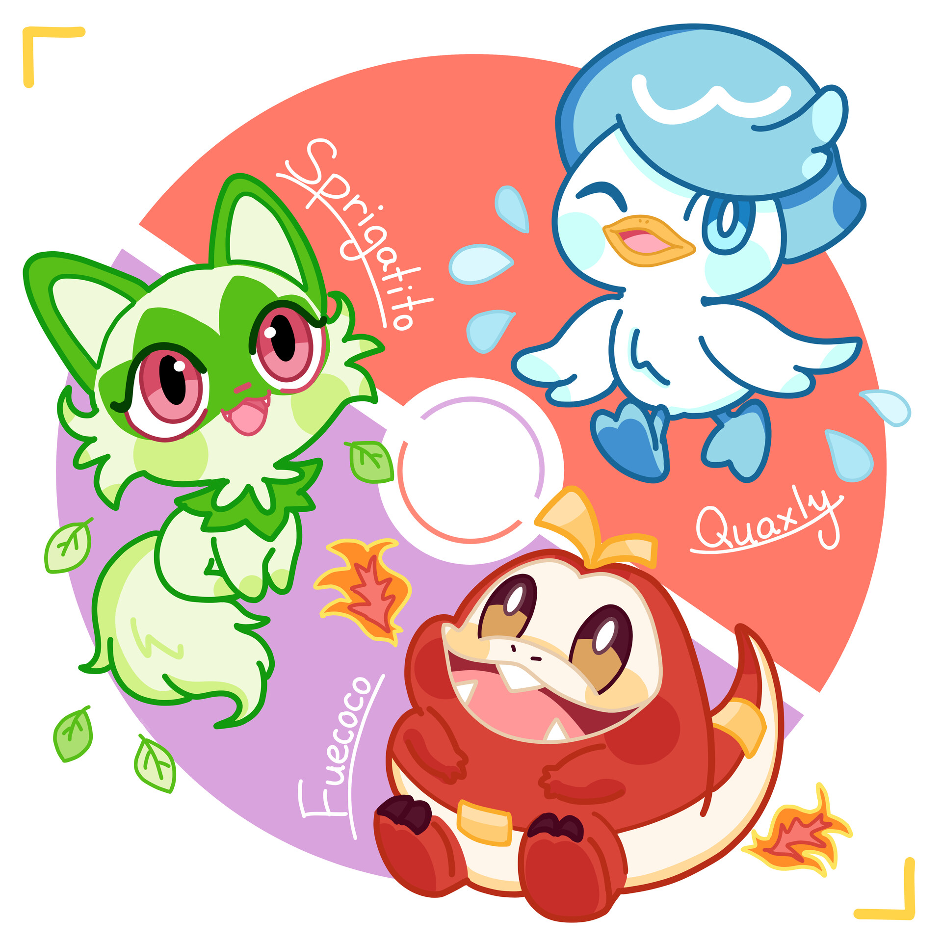 ArtStation - Sprigatito&Quaxly&Fuecoco