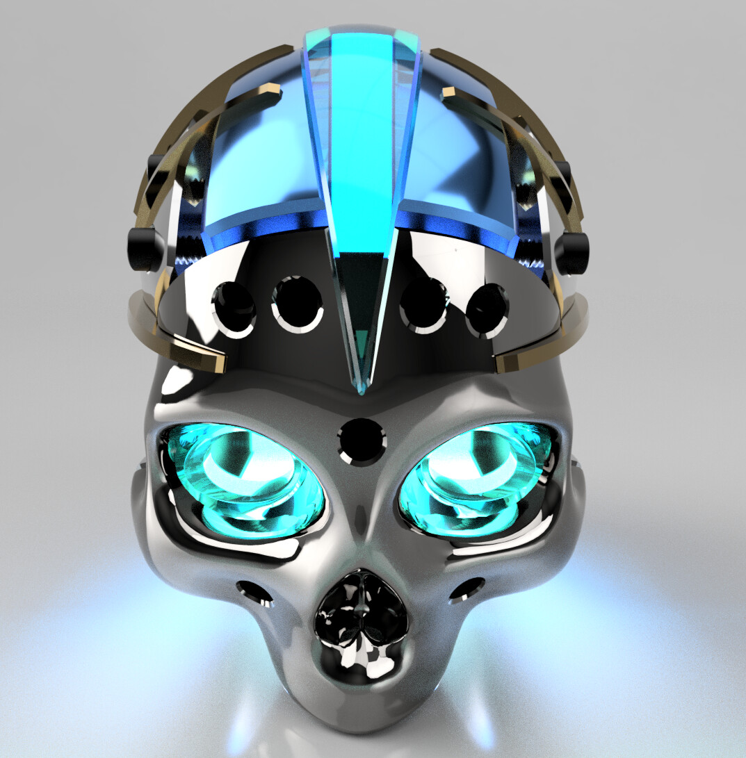 ArtStation - 126D - Mech skull