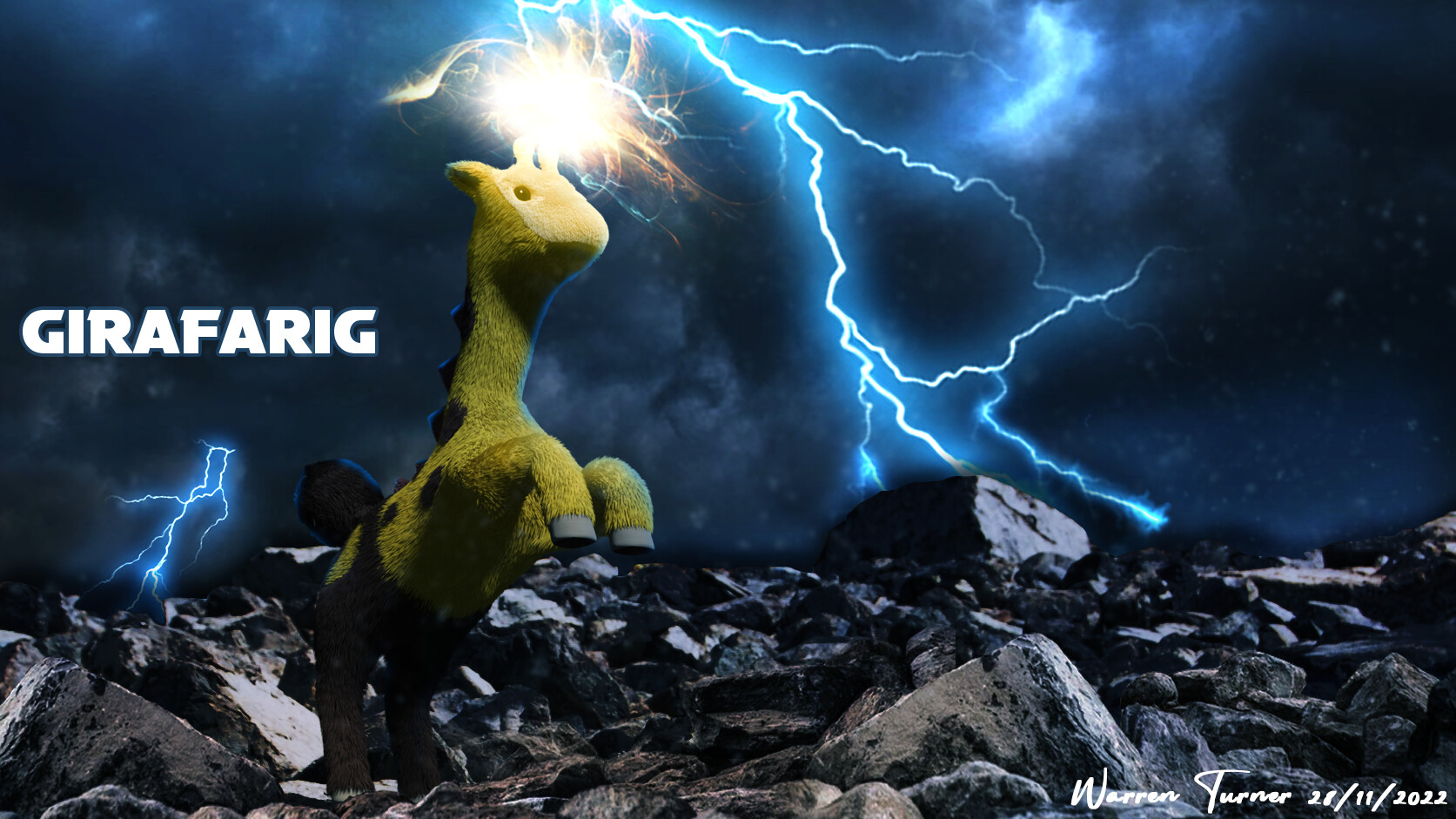 ArtStation - Girafarig | Recreating Pokemon in Blender and Photoshop