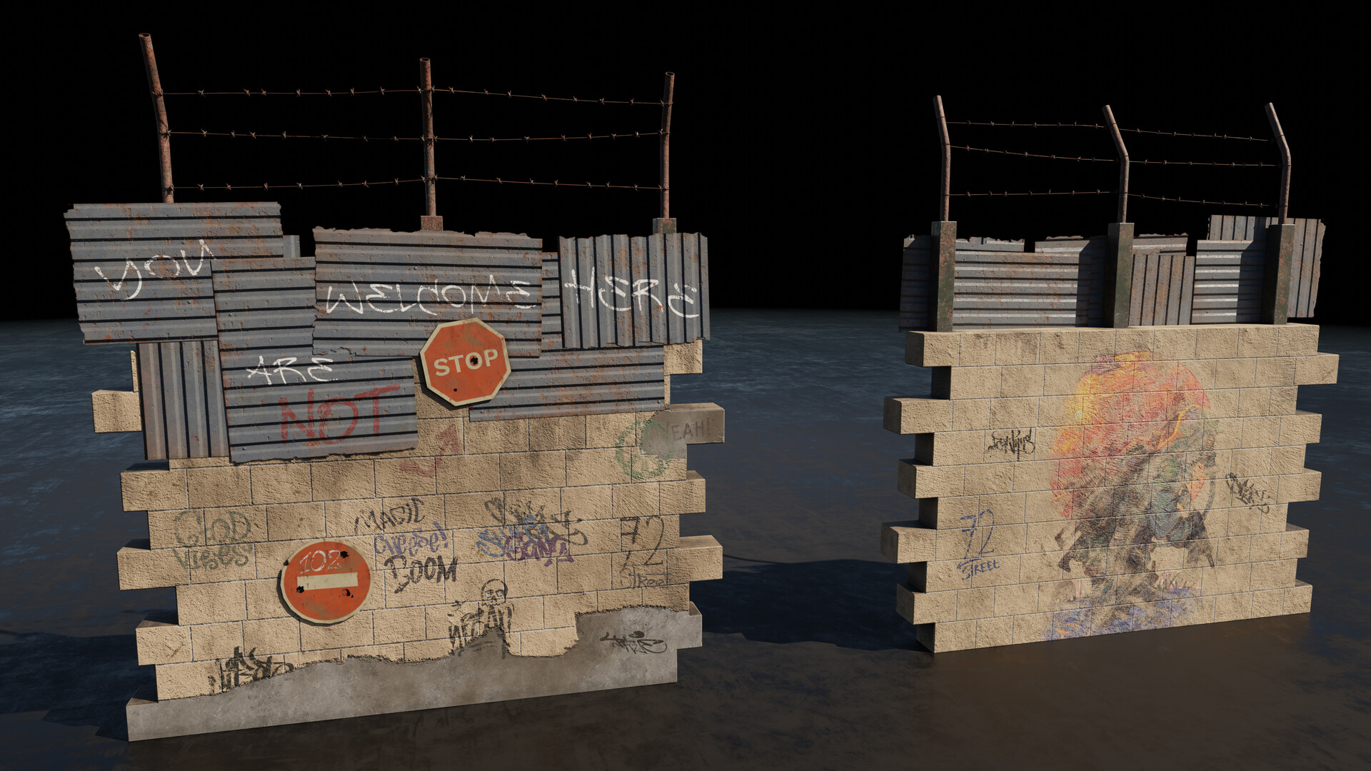 ArtStation - Post apocalyptic barricade