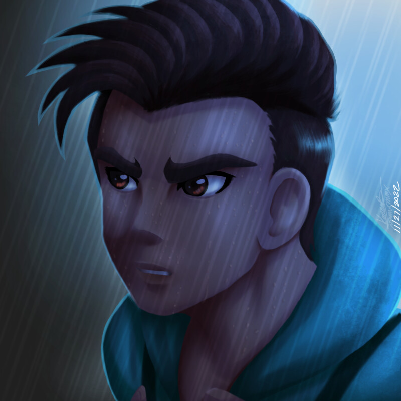 ArtStation - Character in rain
