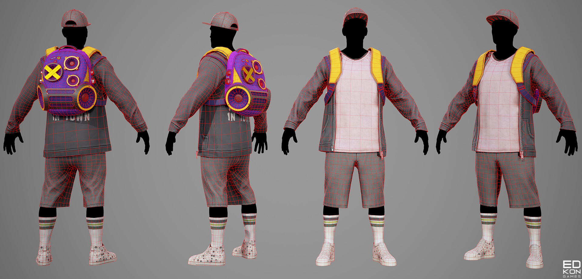3D Artist - Rap Skin with Boombox Backpack