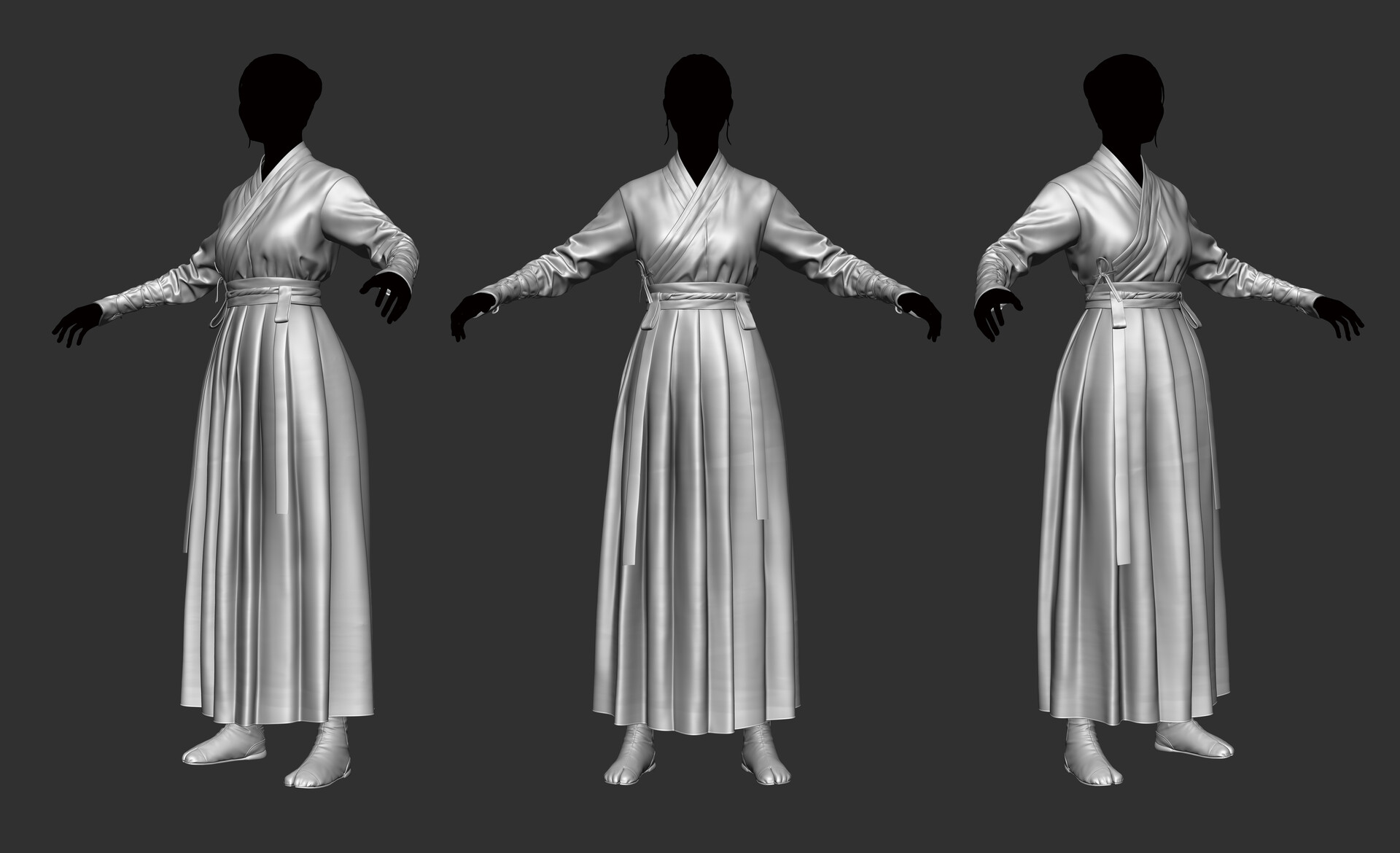 ArtStation - Japanese Kimono Samurai Dress