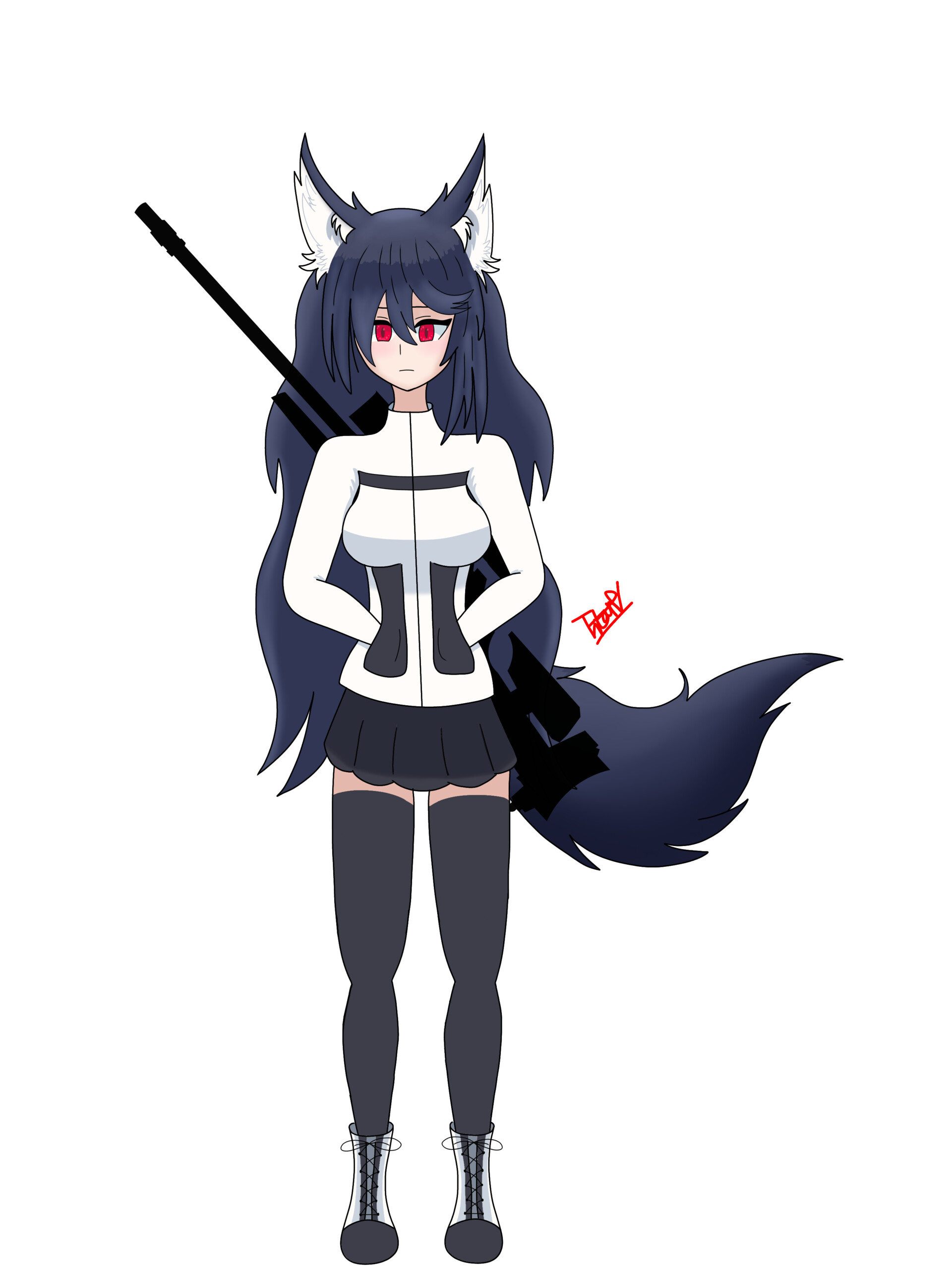 Anime Half Wolf Girl