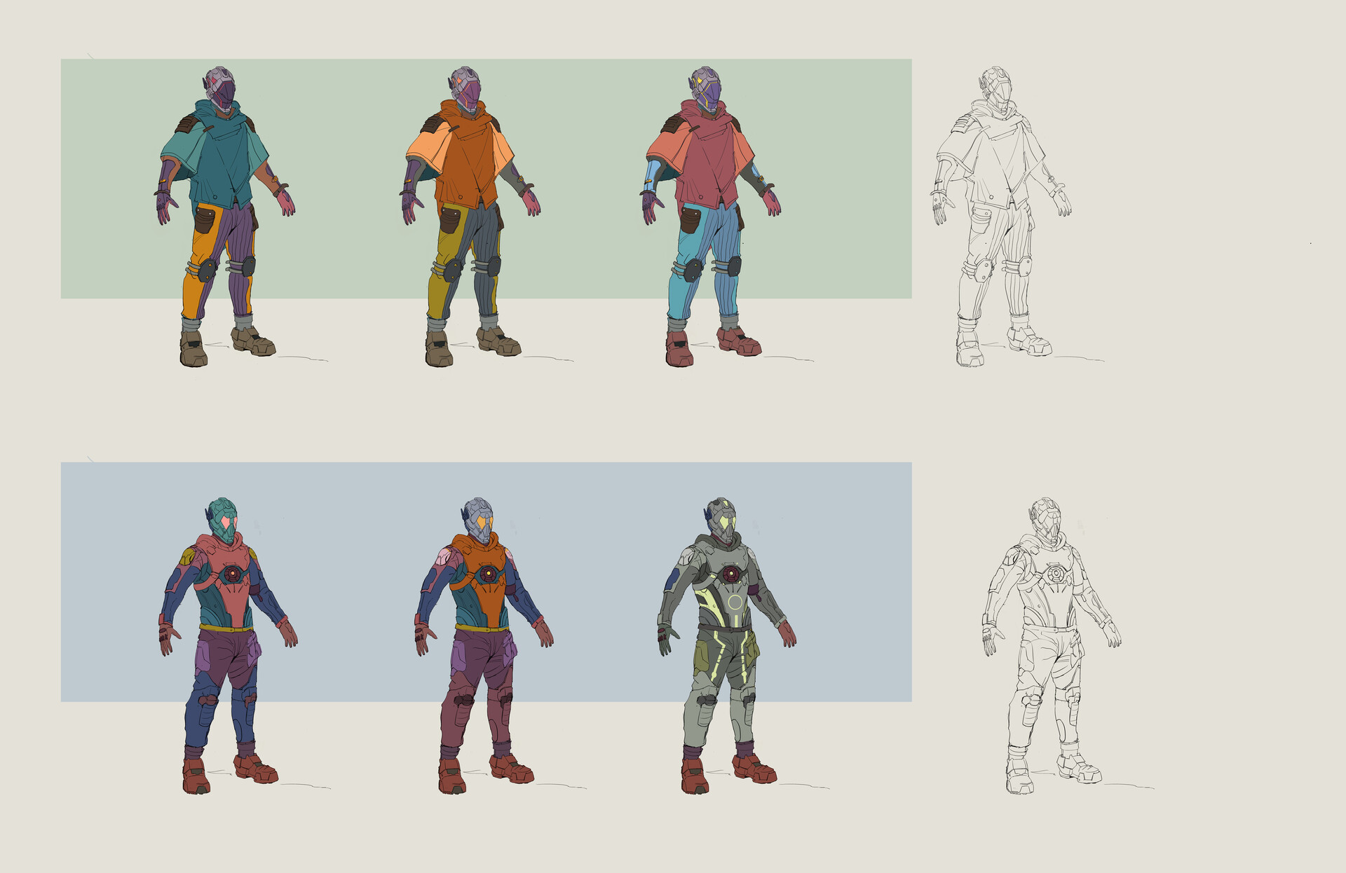 ArtStation - sci-fi character concept exploration in 2021
