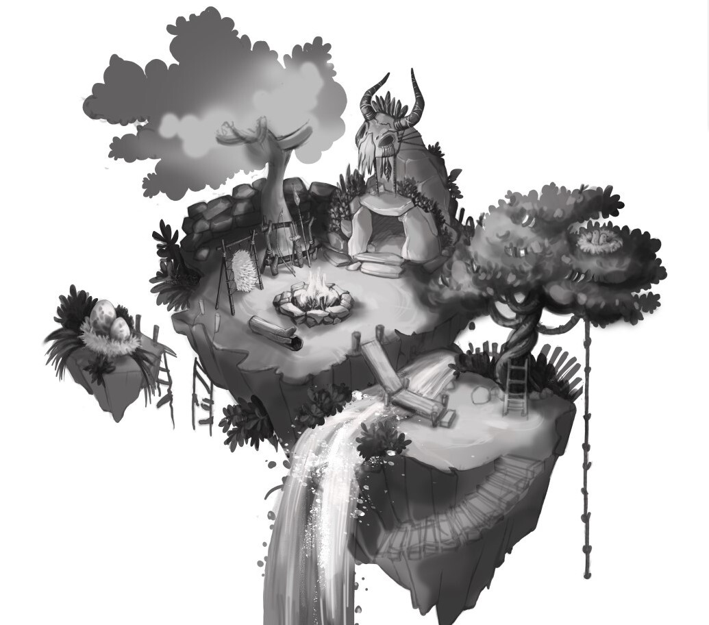 ArtStation - Floating Island WIP