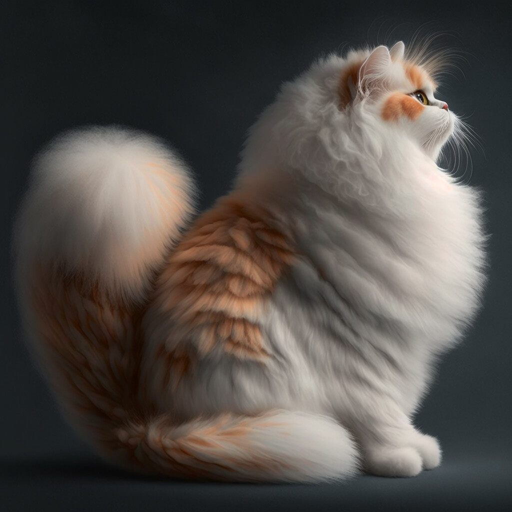 ArtStation - Fluffy Cat with a tail like Clouds