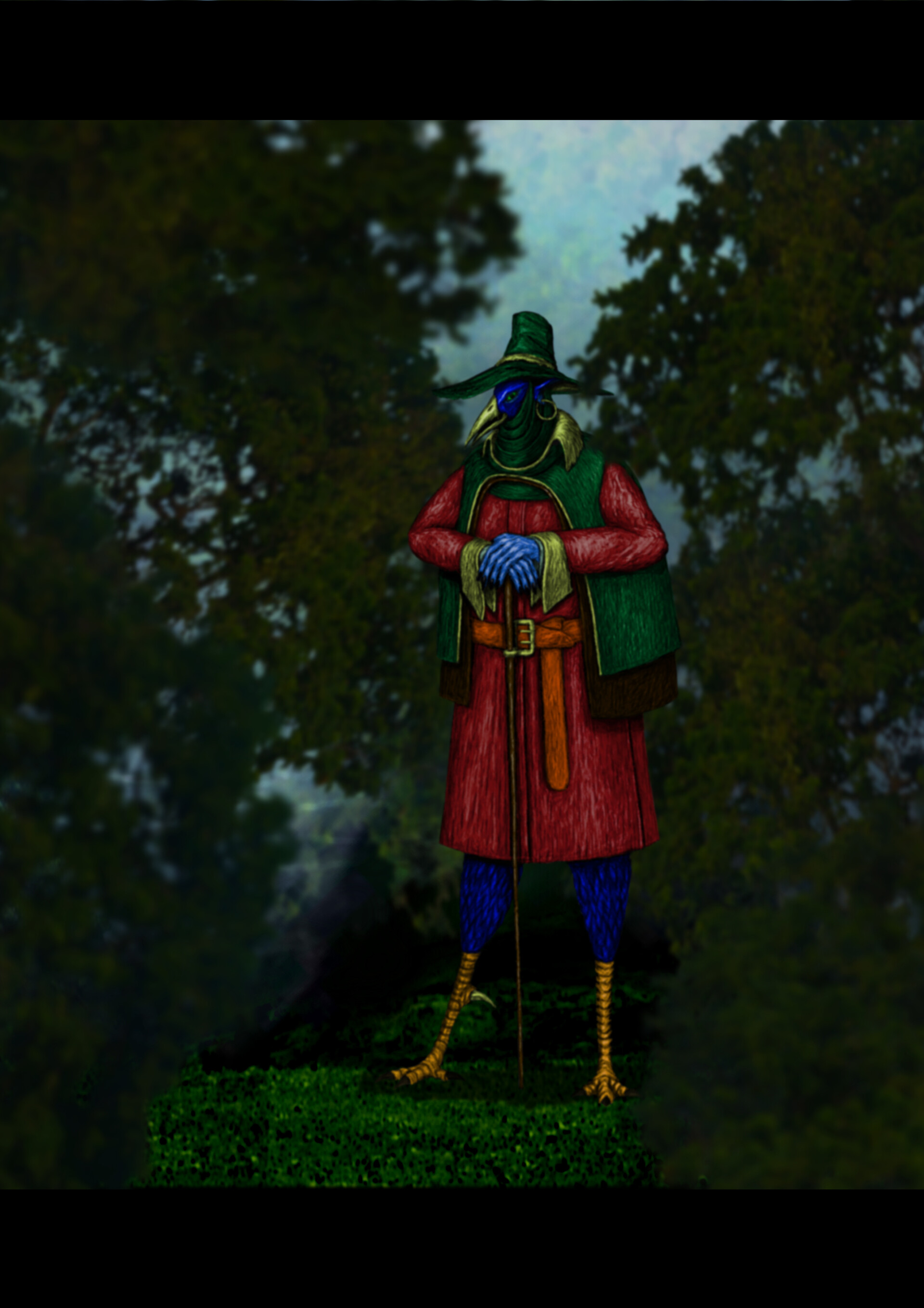 ArtStation - Legends of the ancient forest "Birdman"