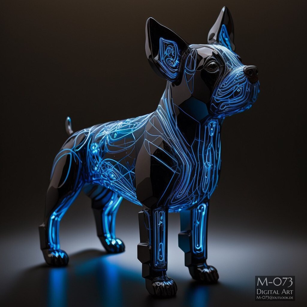 ArtStation - black glass dogs - nov22