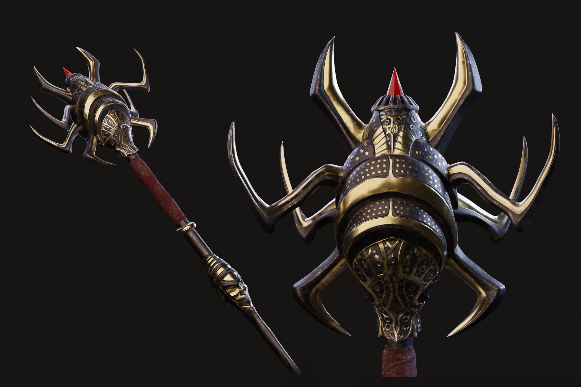 ArtStation - Dark Mage Staff D&D