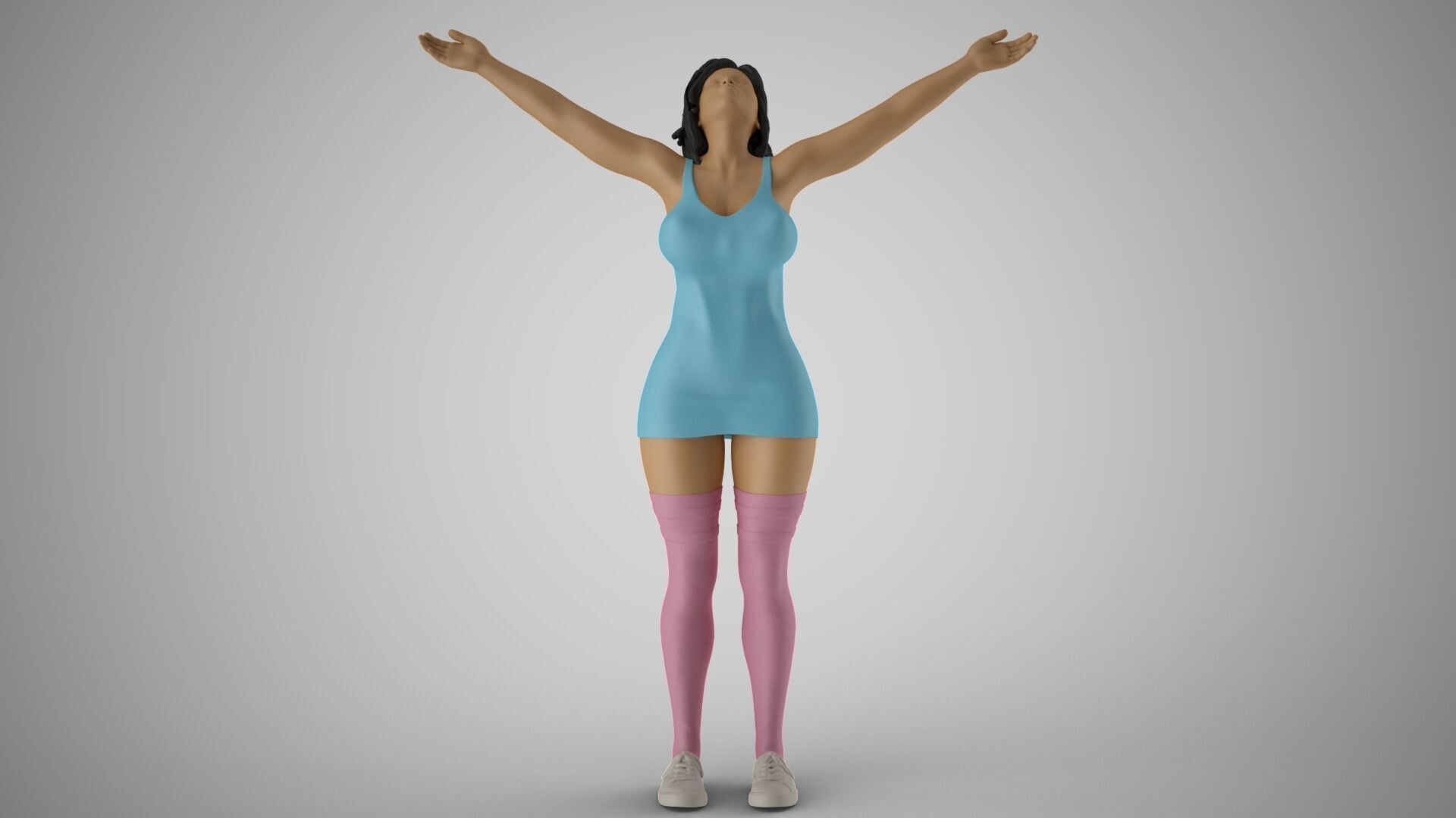 ArtStation - Girl Surrender to Rain 3D Print Model